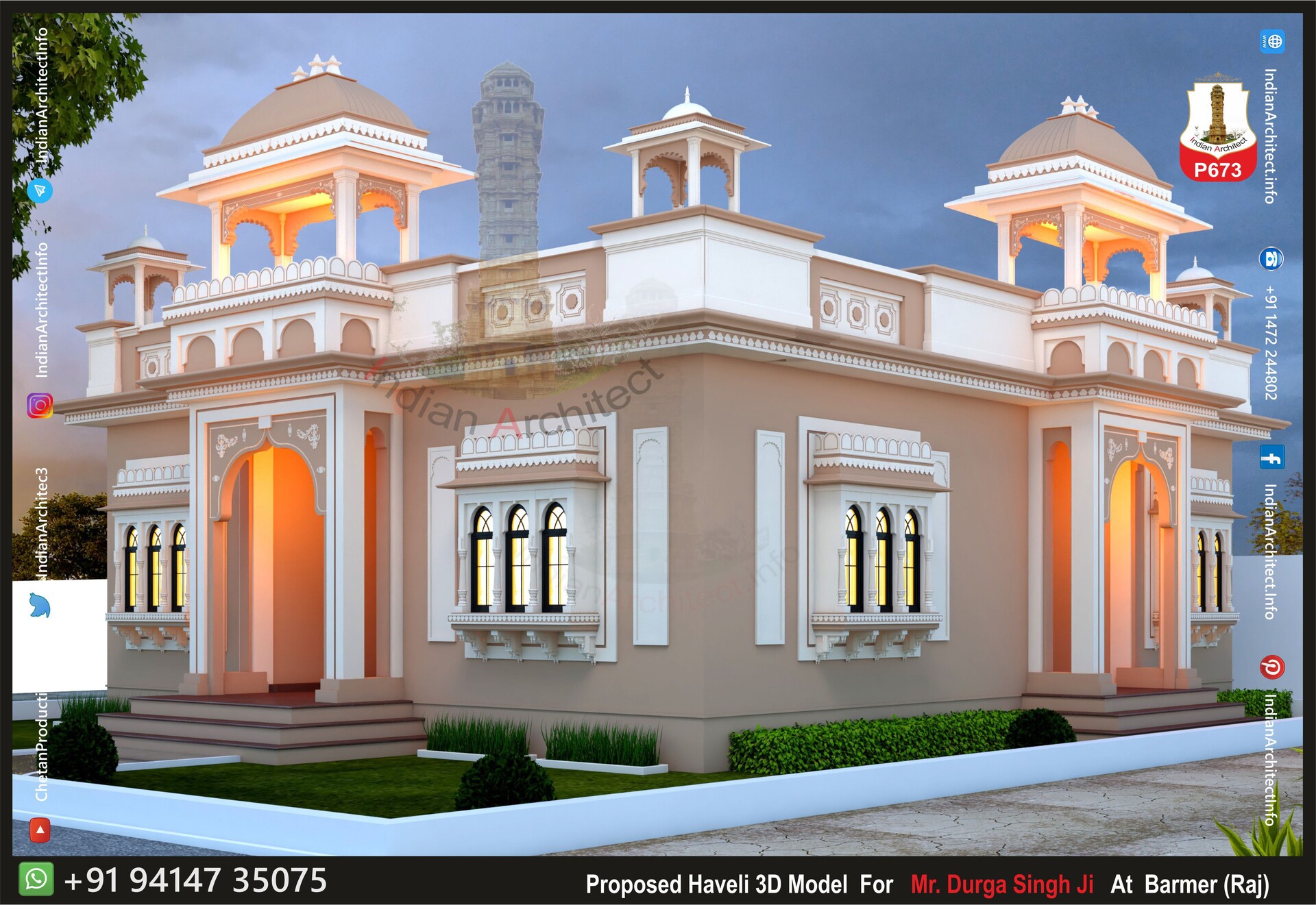 ArtStation - P673 Mr. Durga Singh Ji at Barmer, Rajasthan ( with Heritage Palace )