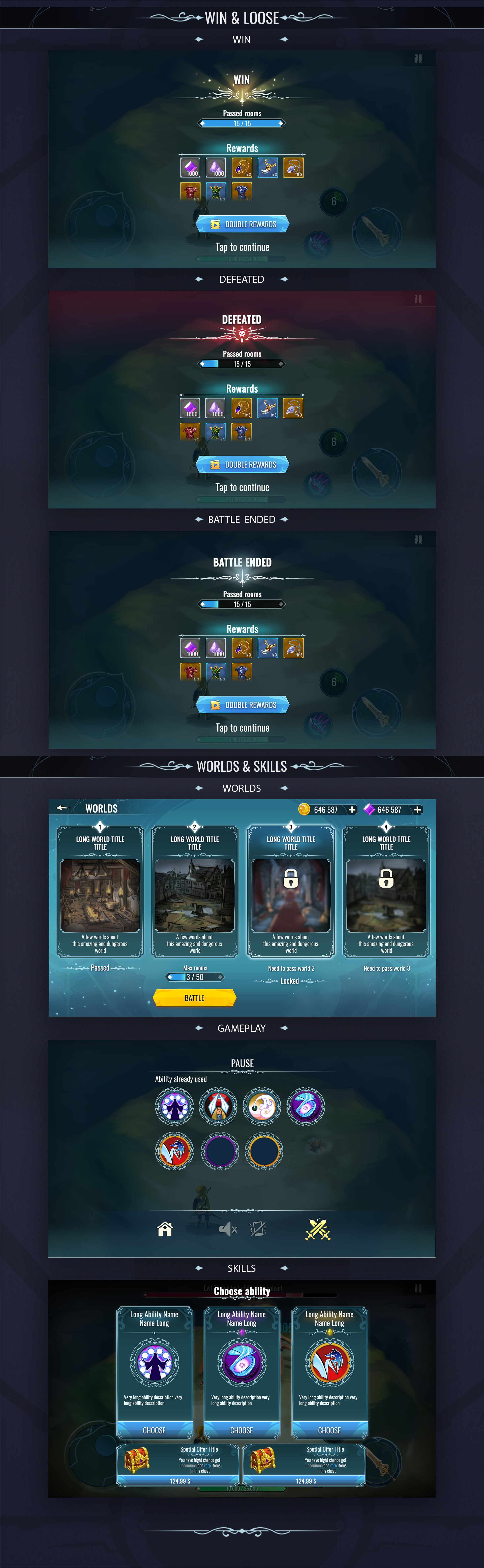 INFINITE ART SOLUTIONS - Action RPG Game UI Design (600 hours)