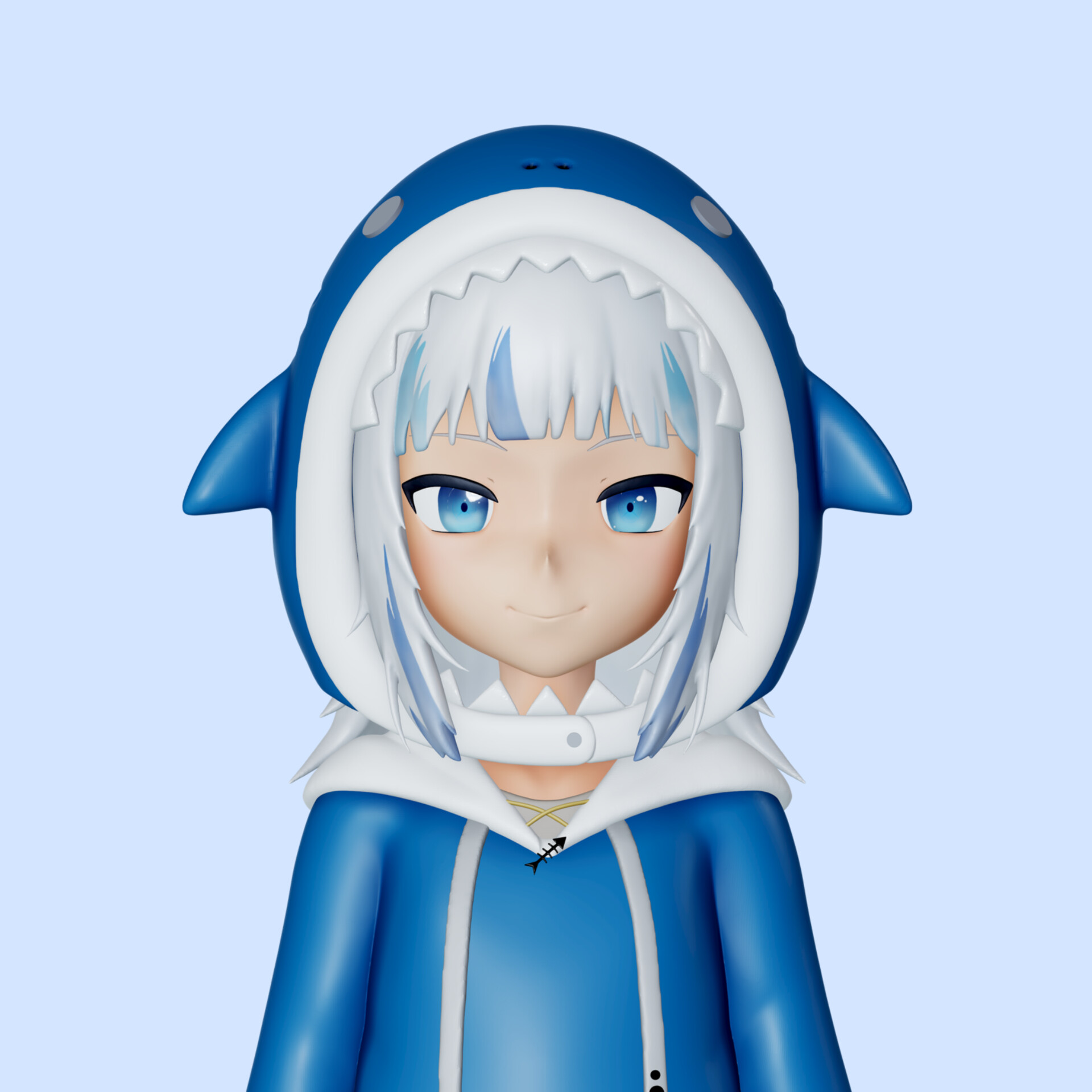 ArtStation - Gawr gura little shark 💙💙💙