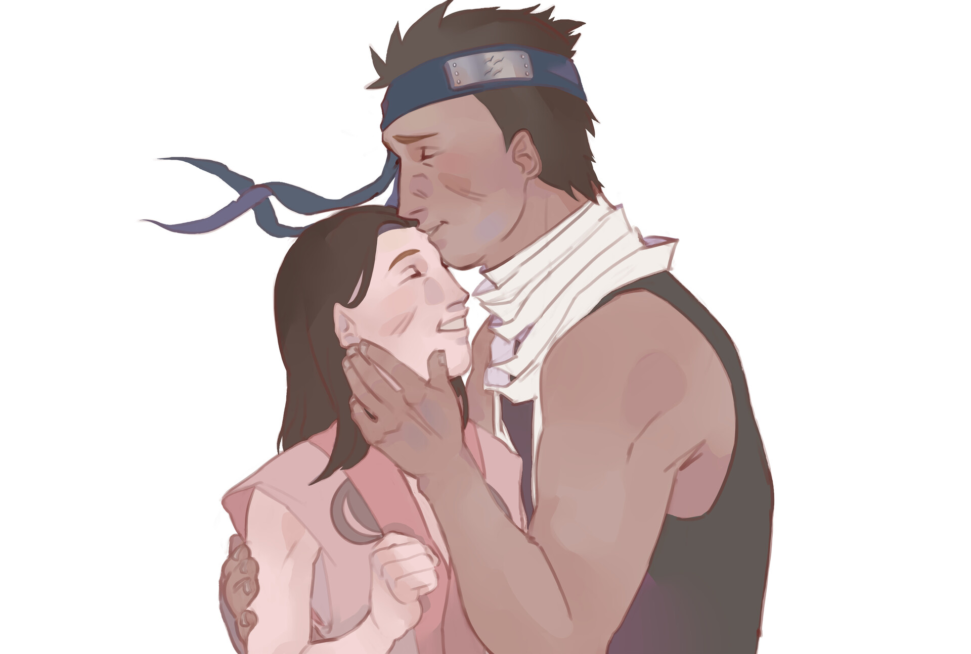 Haku And Zabuza Kissing