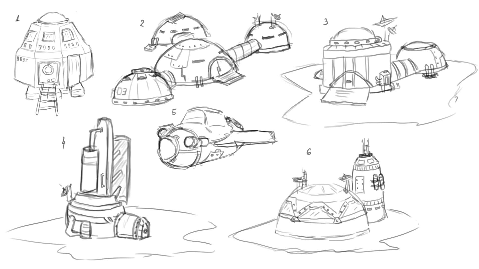 how to draw a moon base