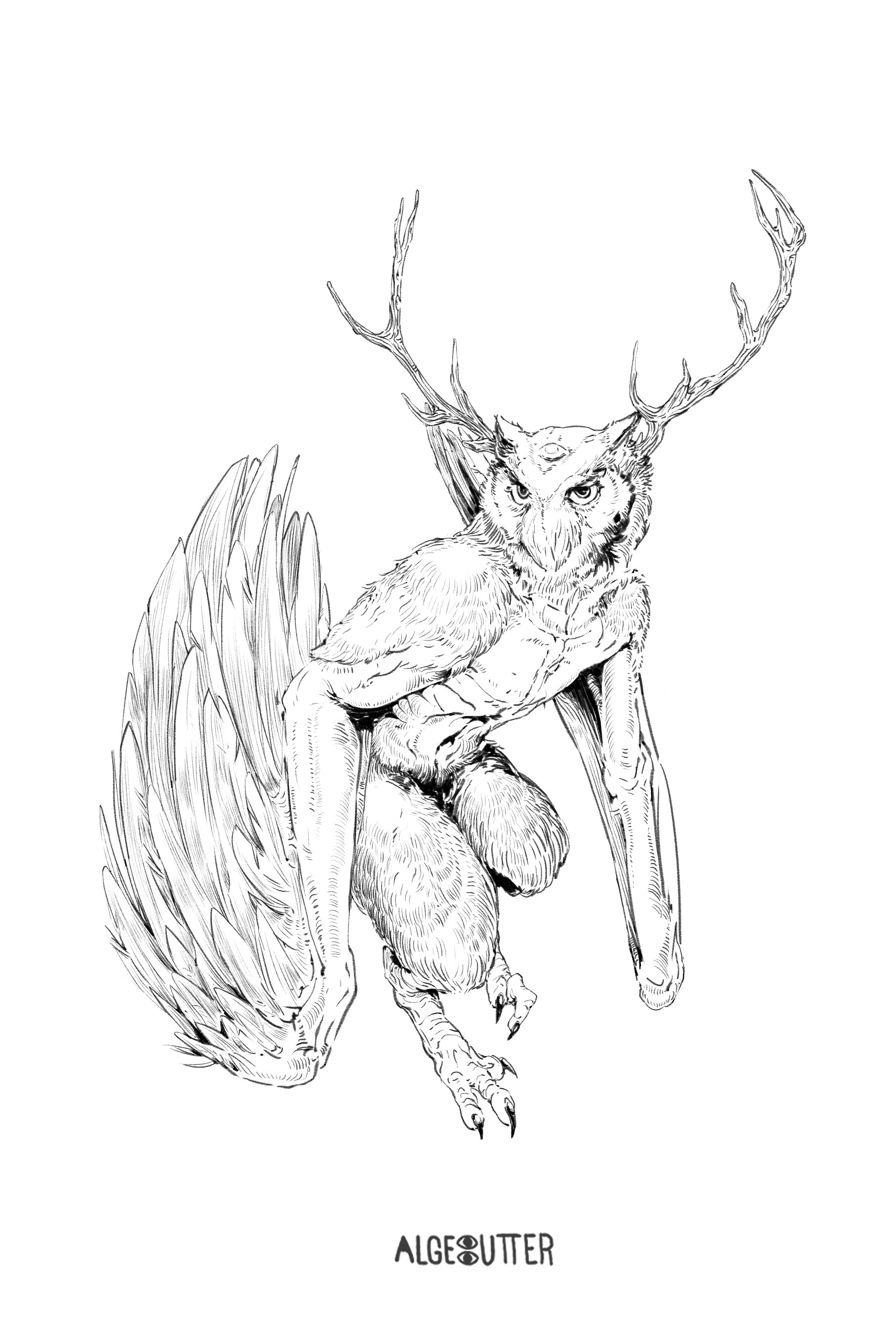 ArtStation - Owl Cryptid