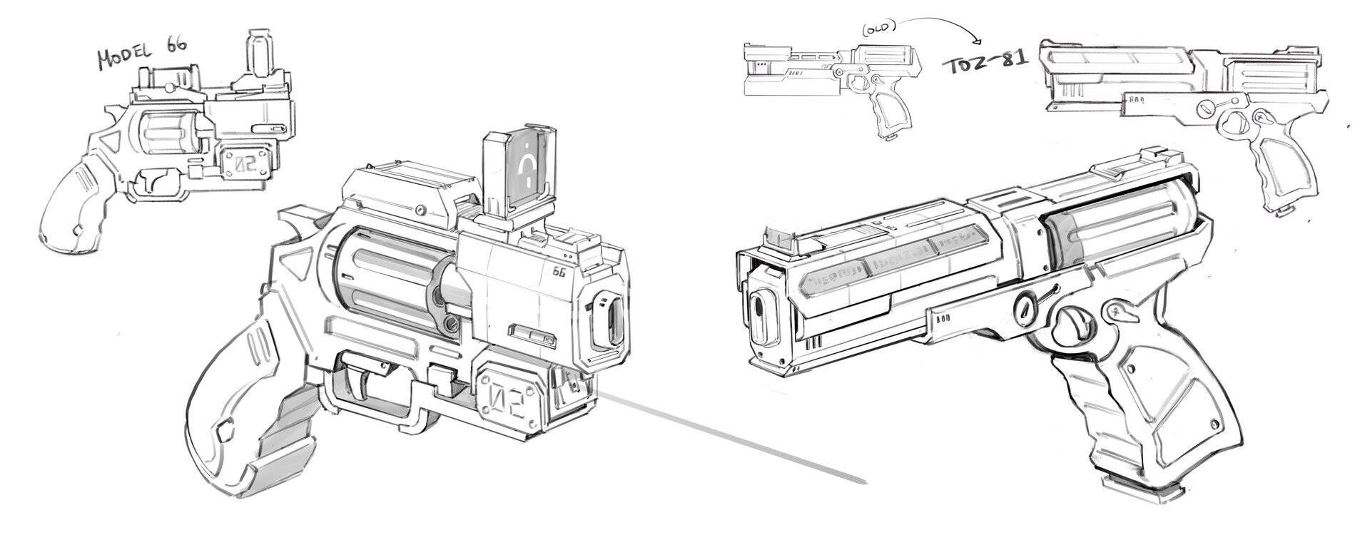 ArtStation - RUBYSHARK Pistol Designs