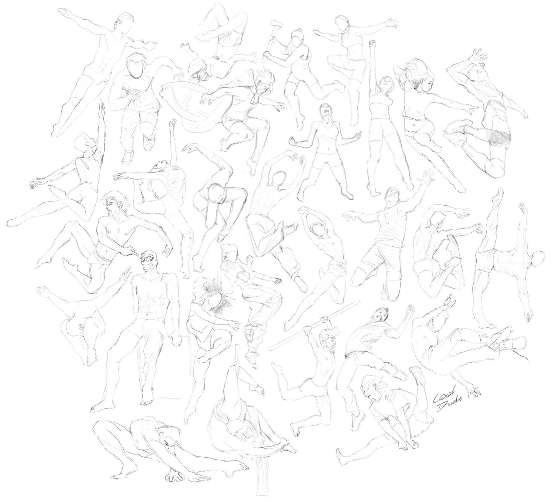 drawing poses reference group