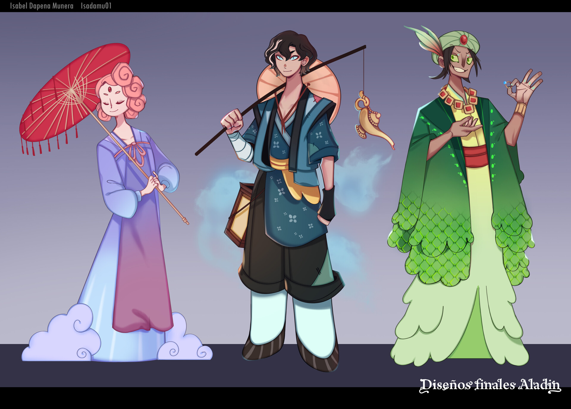 ArtStation - Proyect Character design- Aladdin and the Magic lamp