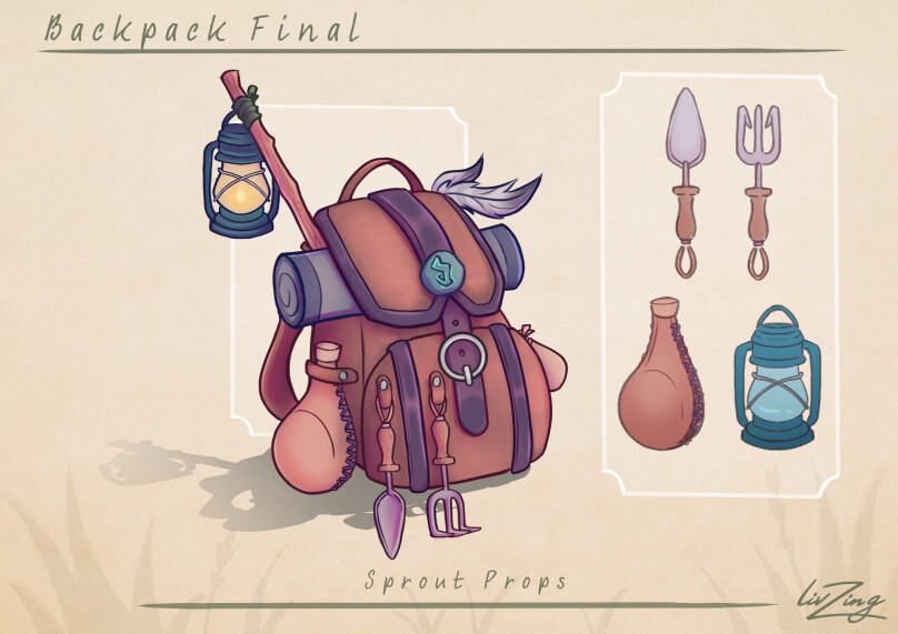 ArtStation - Backpack Prop Design