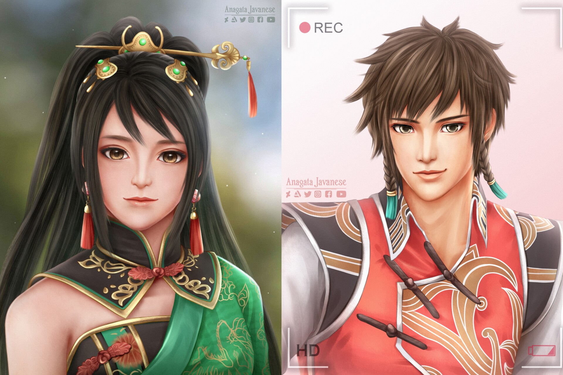 Anagata Javanese - Guan Yinping & Lu Xun Dynasty Warriors