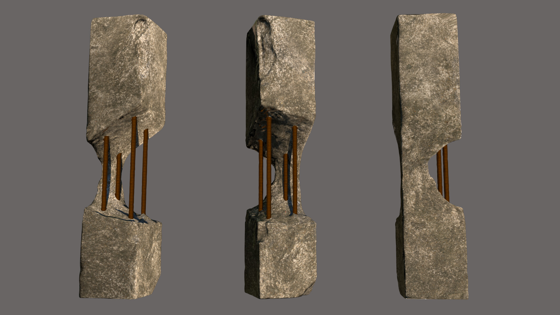 ArtStation - Damaged Concrete Pillar