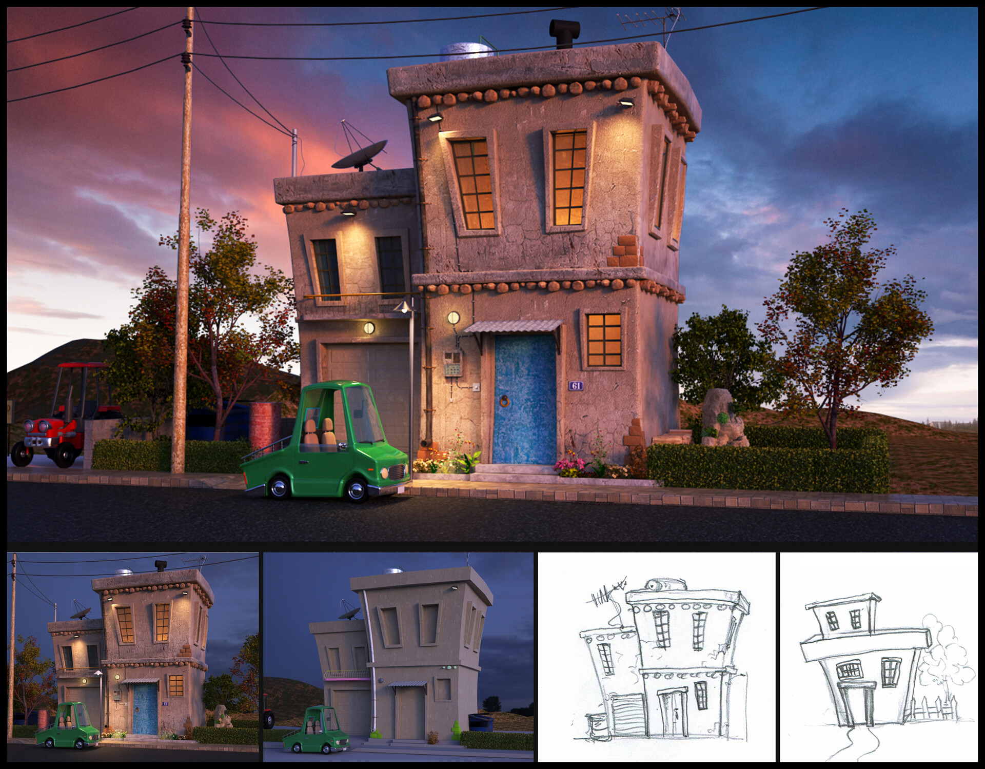 ArtStation - kurdish village house