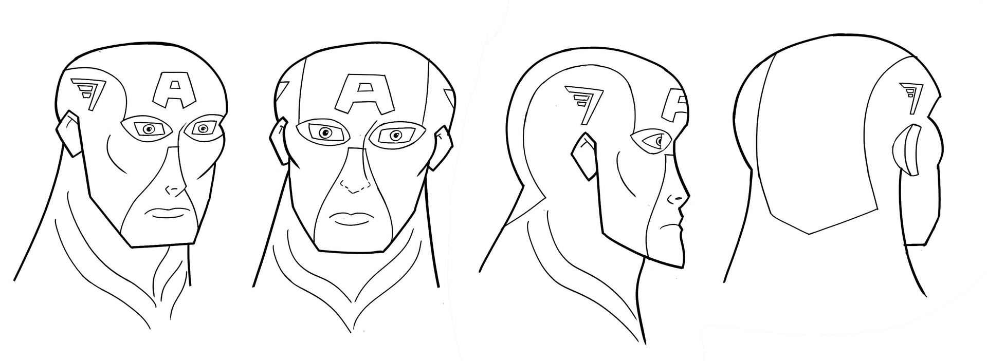 ArtStation - Captain America Head Turnaround
