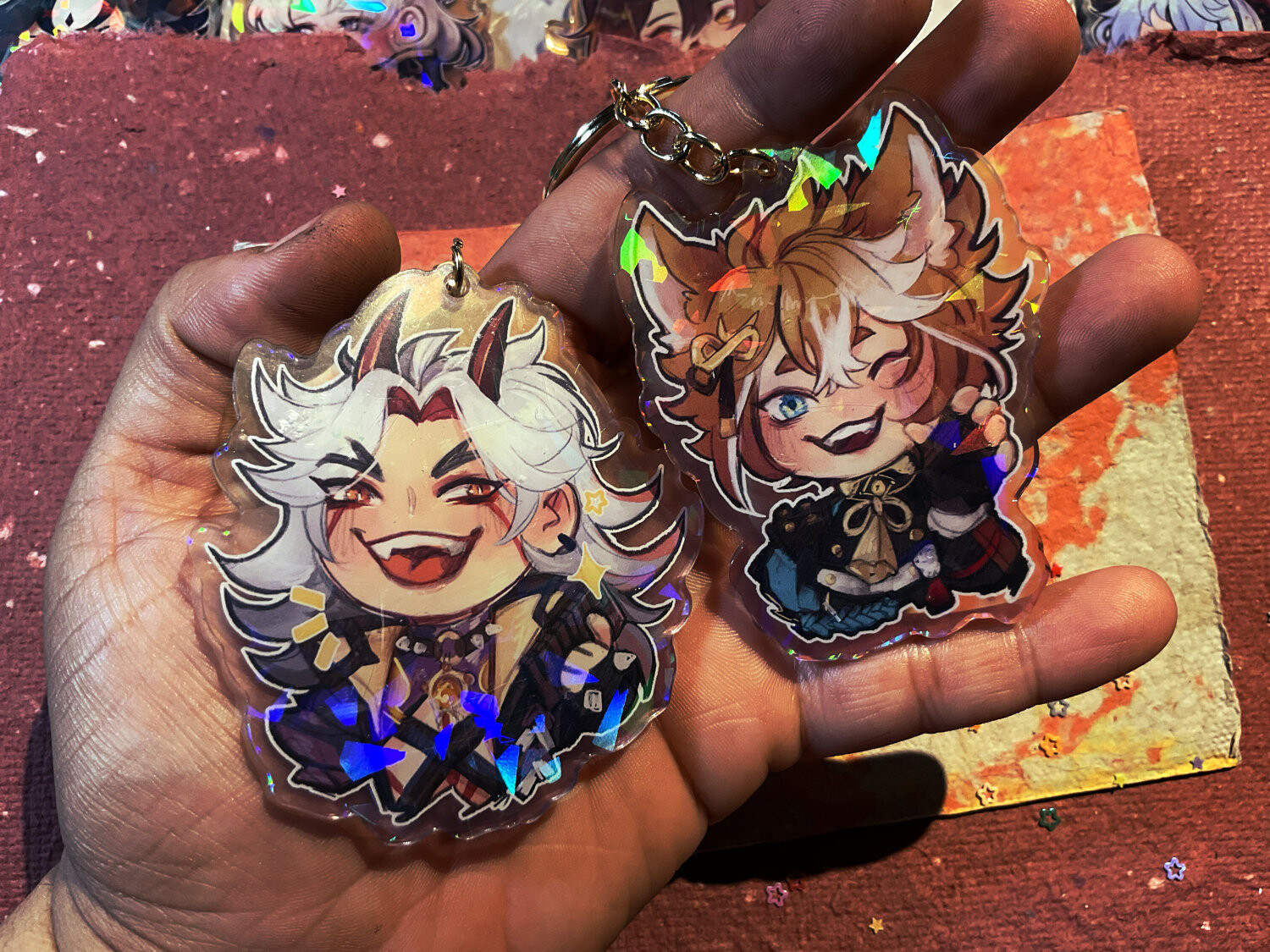 ArtStation - Keychain design + final product : Genshin Impact