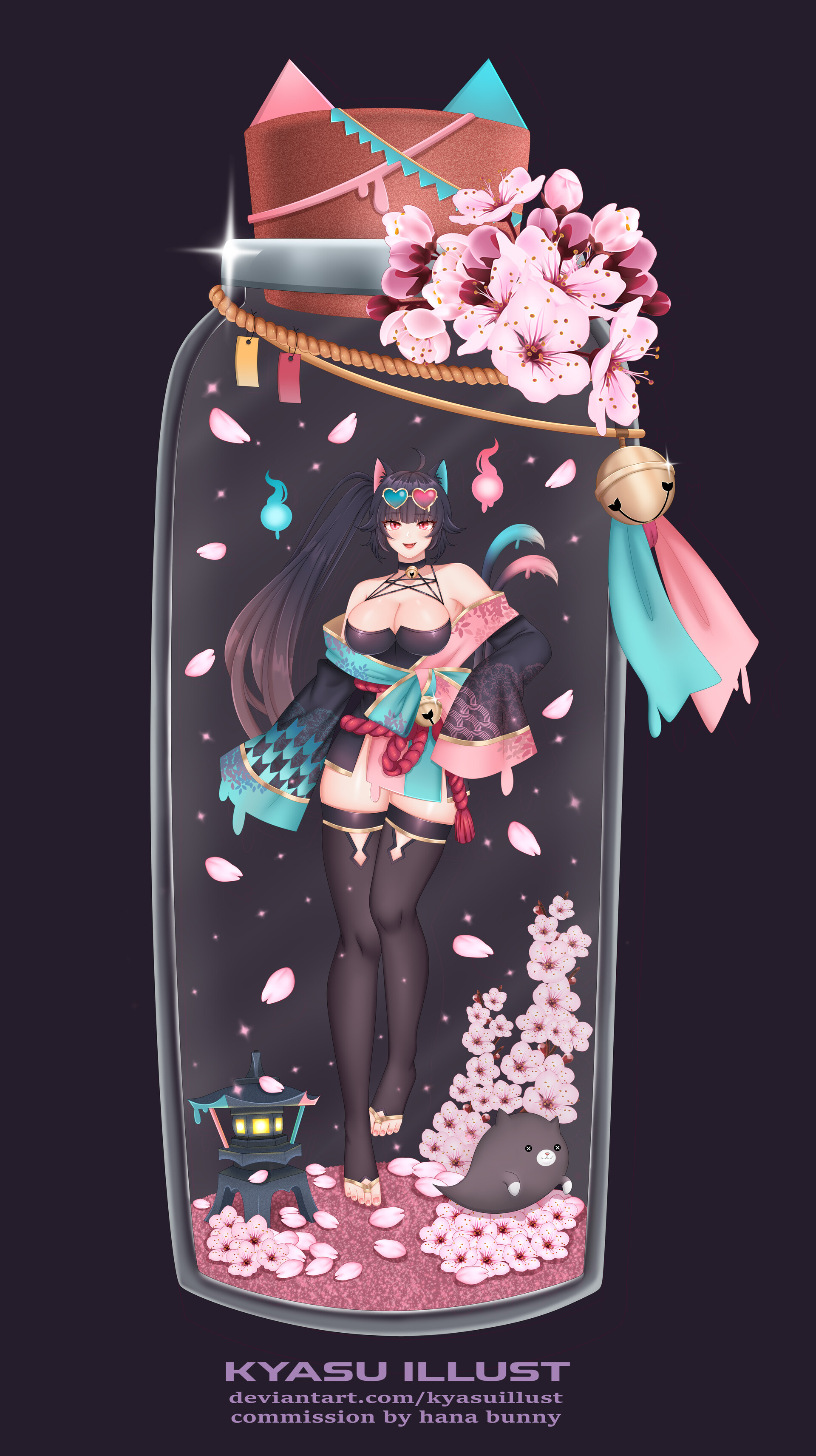 KYASU ILLUST ネコ - Nyana Chan in a Bottle