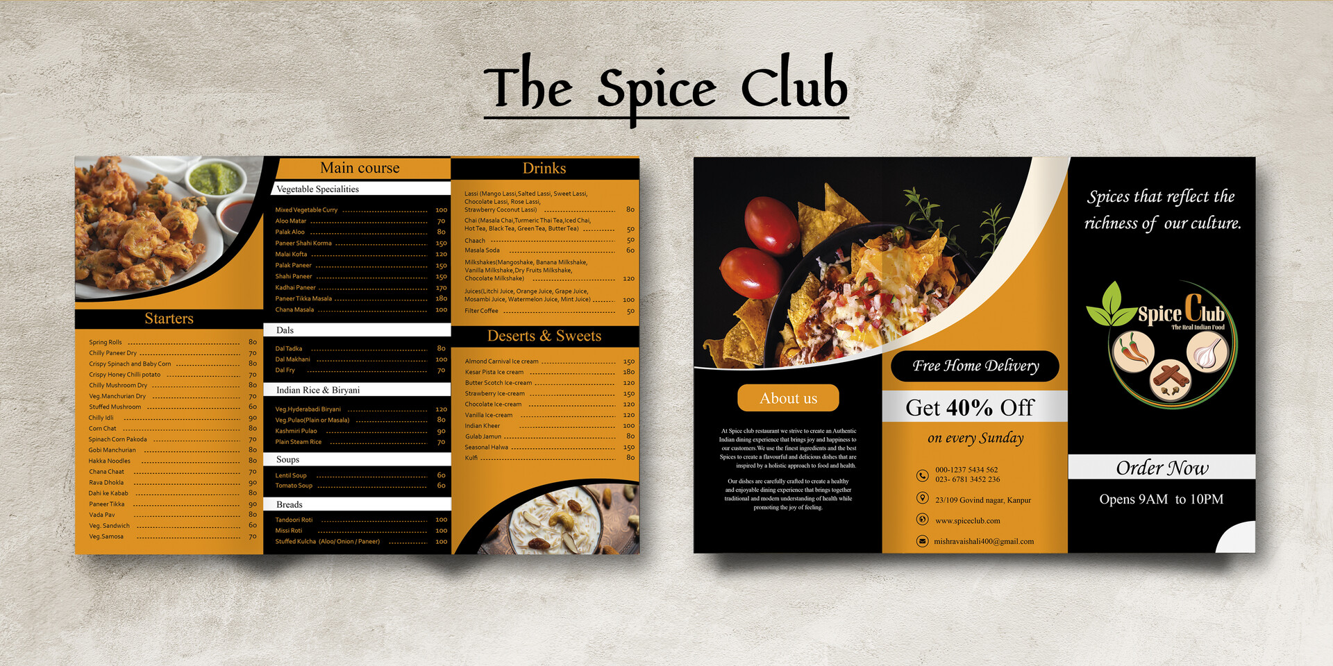 ArtStation - Menu card designing