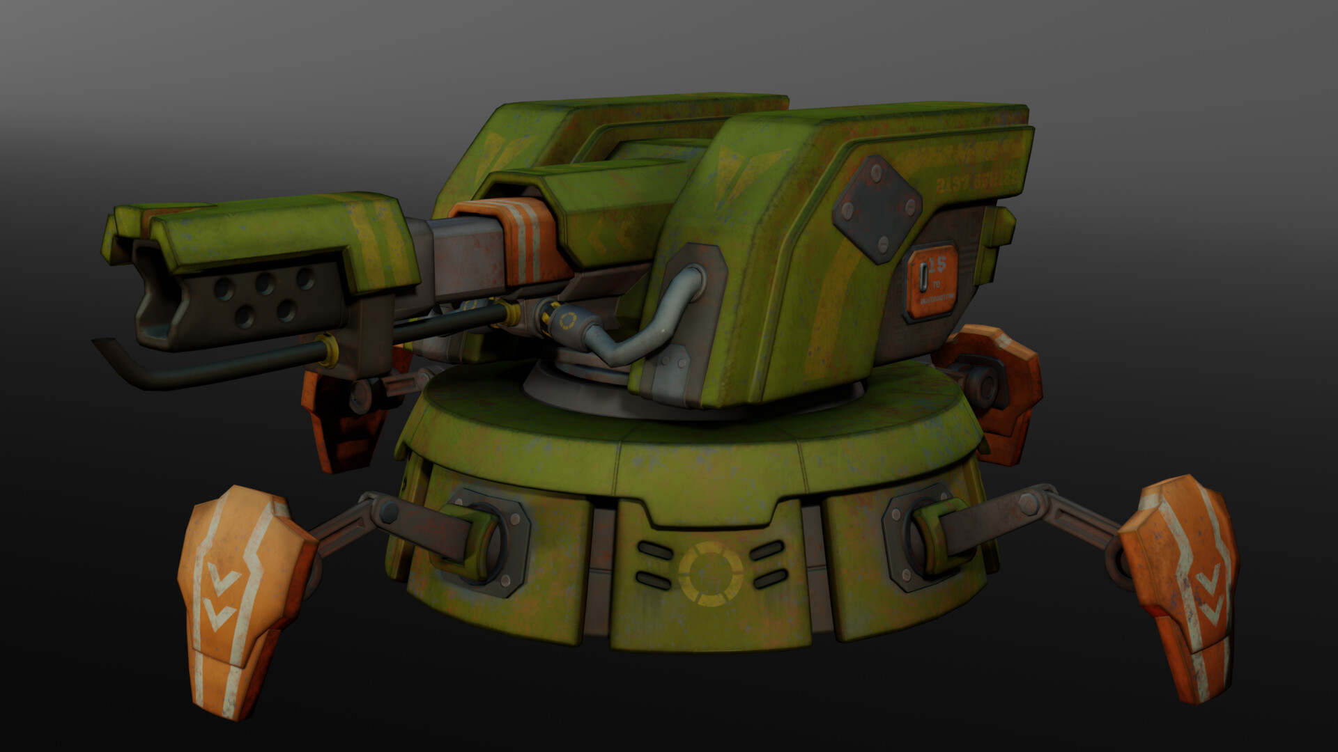 ArtStation - Flamethrower Turret