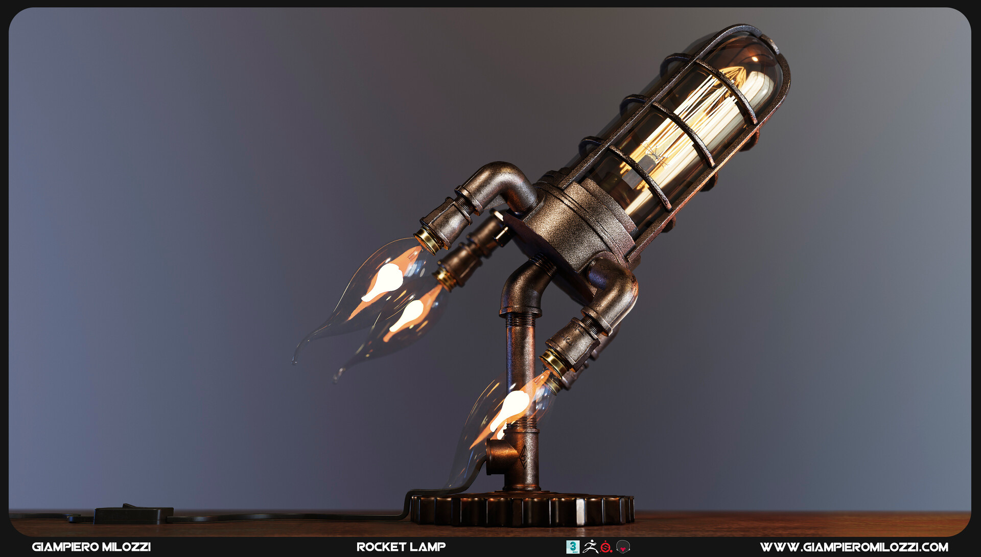 ArtStation - Rocket Lamp