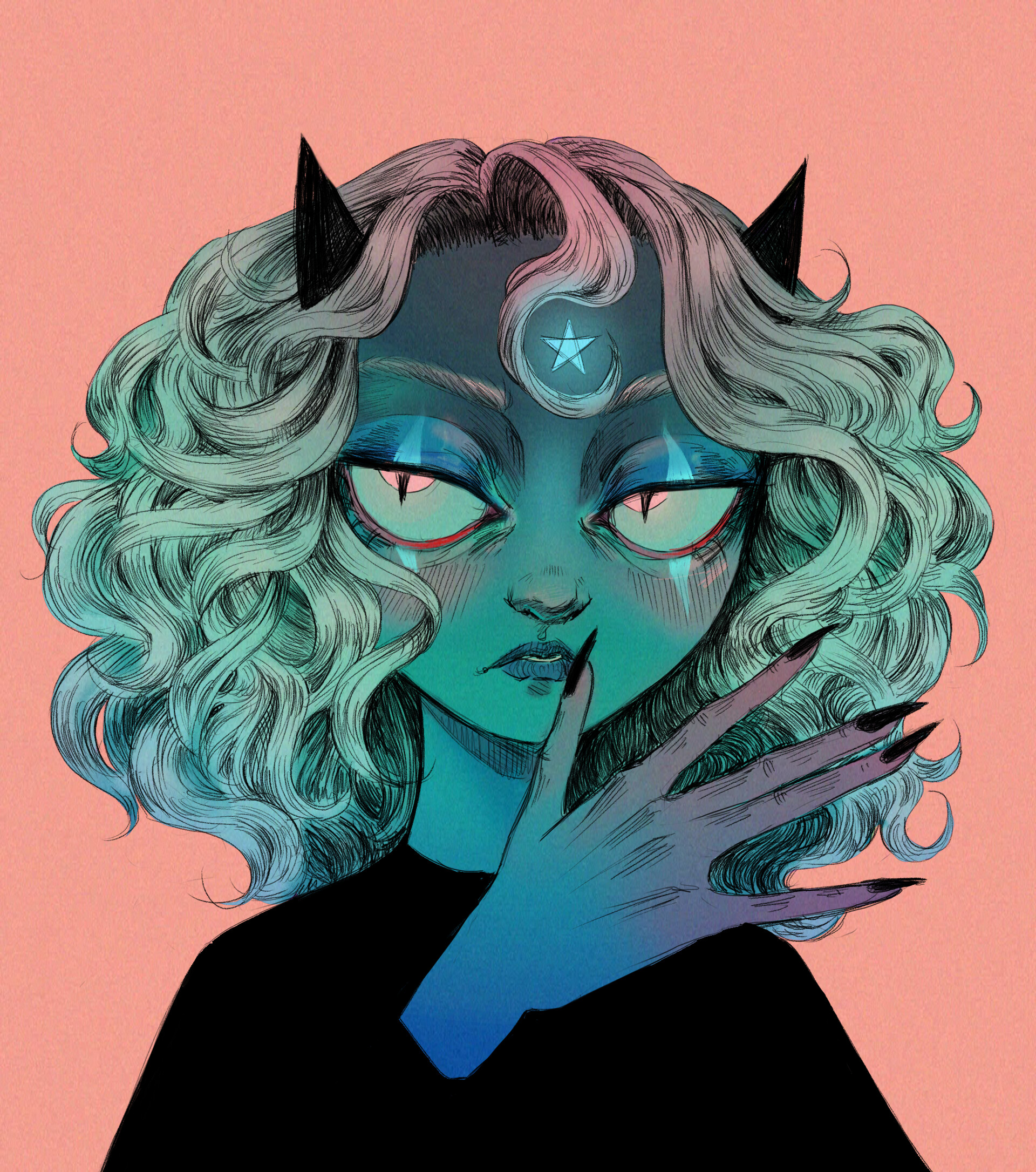 ArtStation - teal demon