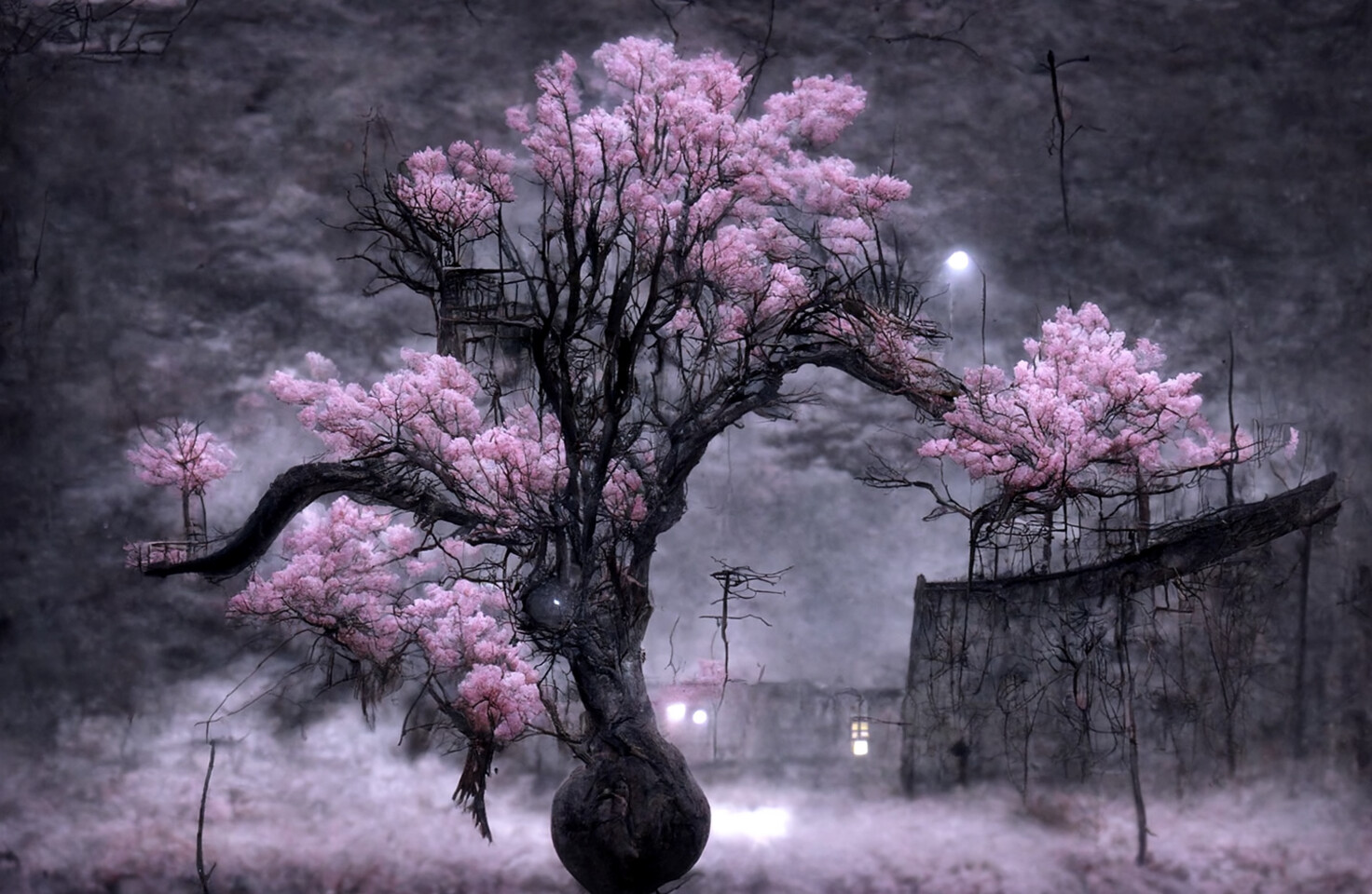 ArtStation - Scary Sakura Trees