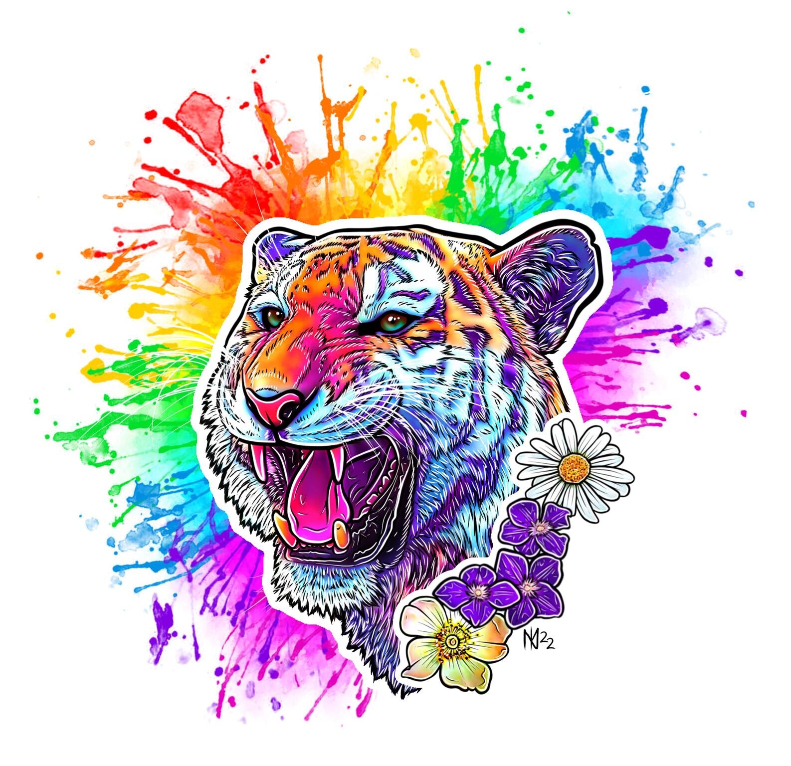 ArtStation - Rainbow Tiger