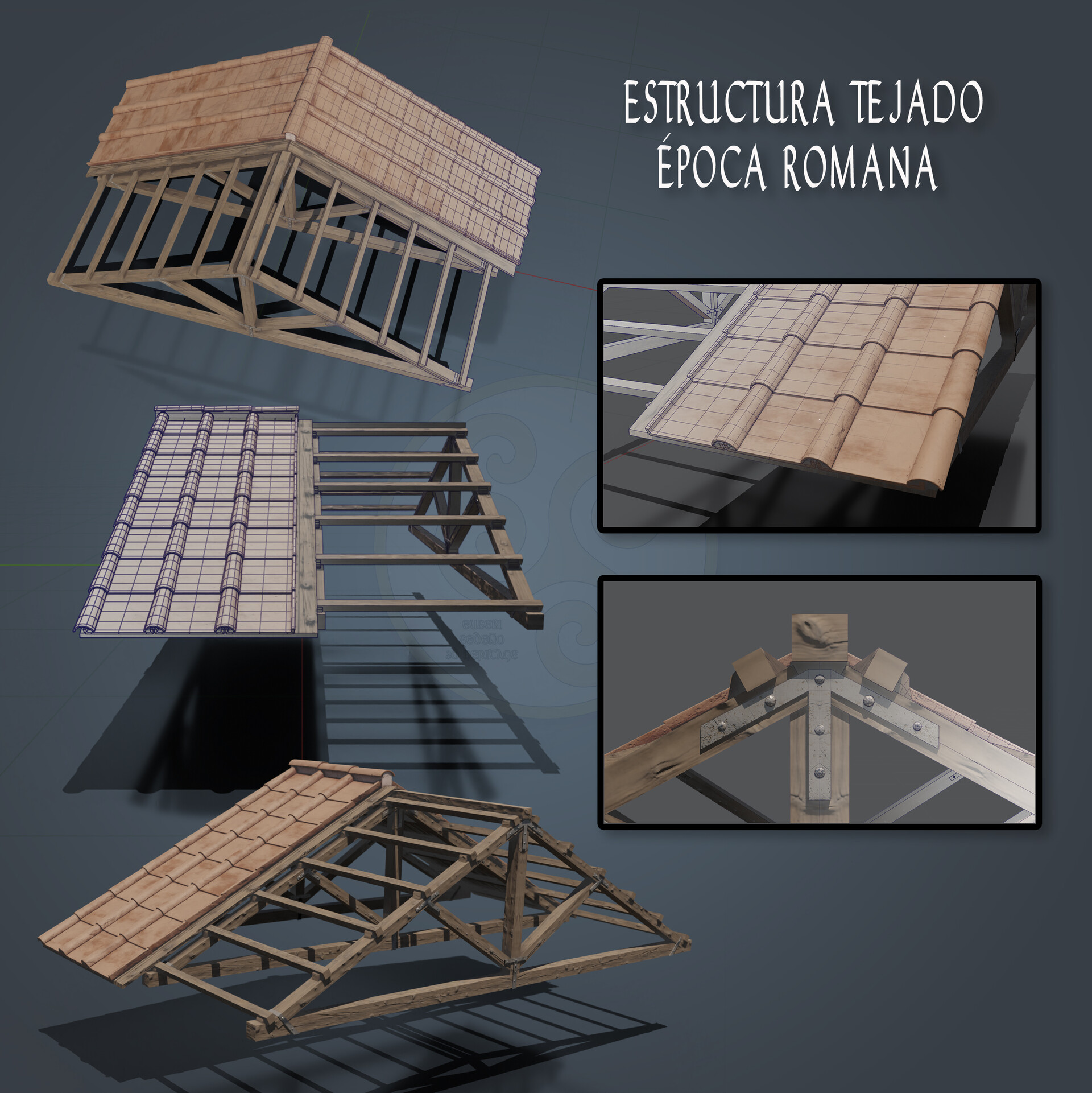 ArtStation - ANCIENT ROMAN ROOF