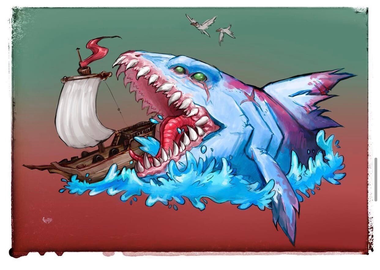 ArtStation - Megalodon from Sea of thieves