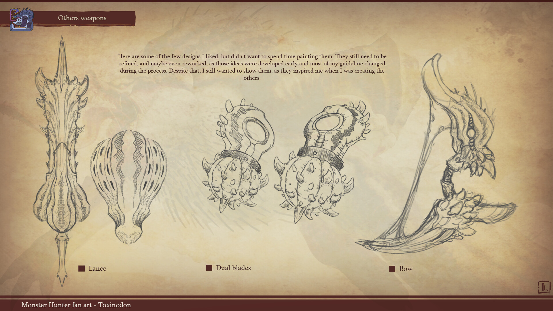 Léon Leclerc - Monster Hunter Fan art : Toxinodon Weapons