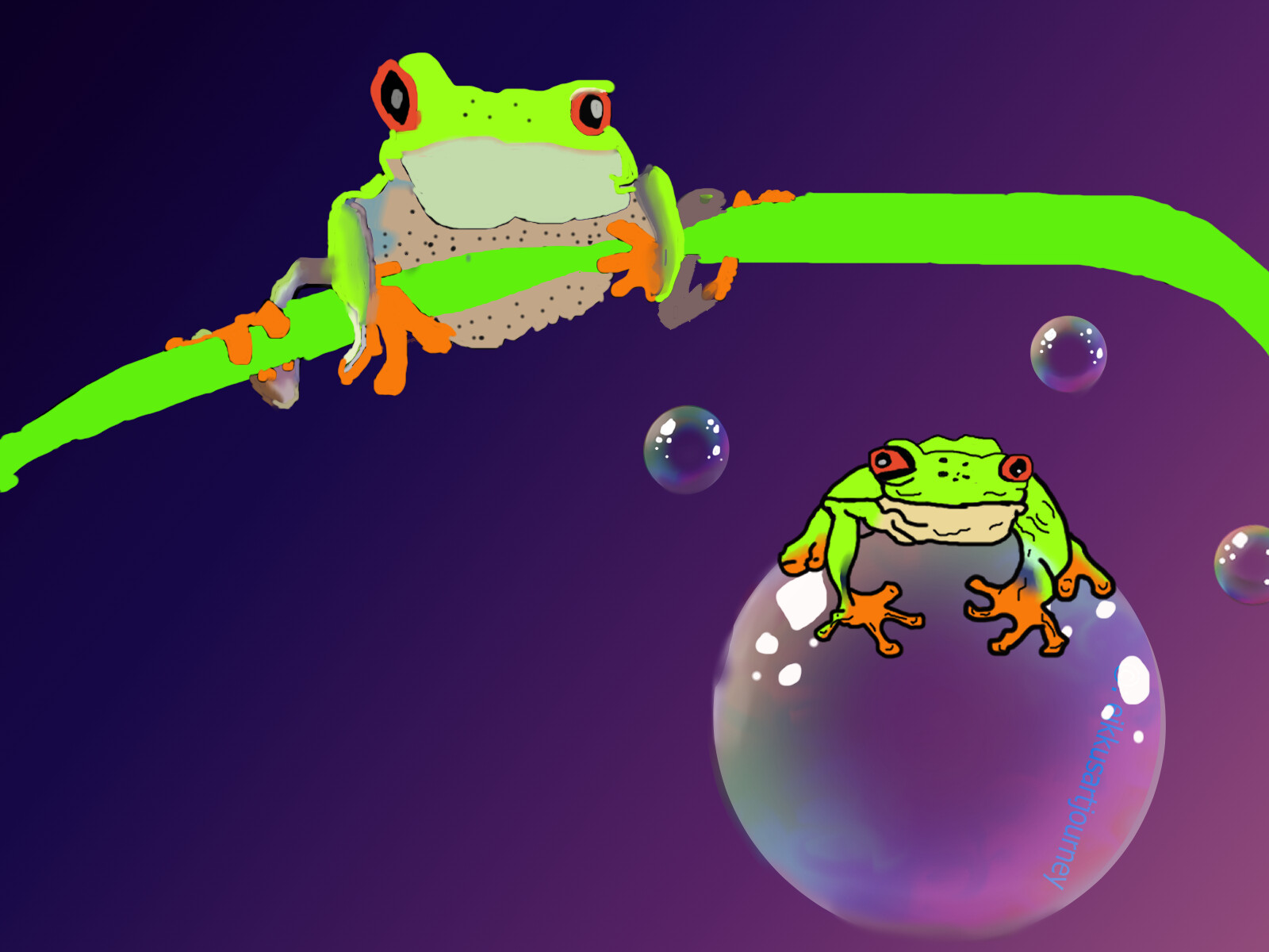 ArtStation - Chilling frog