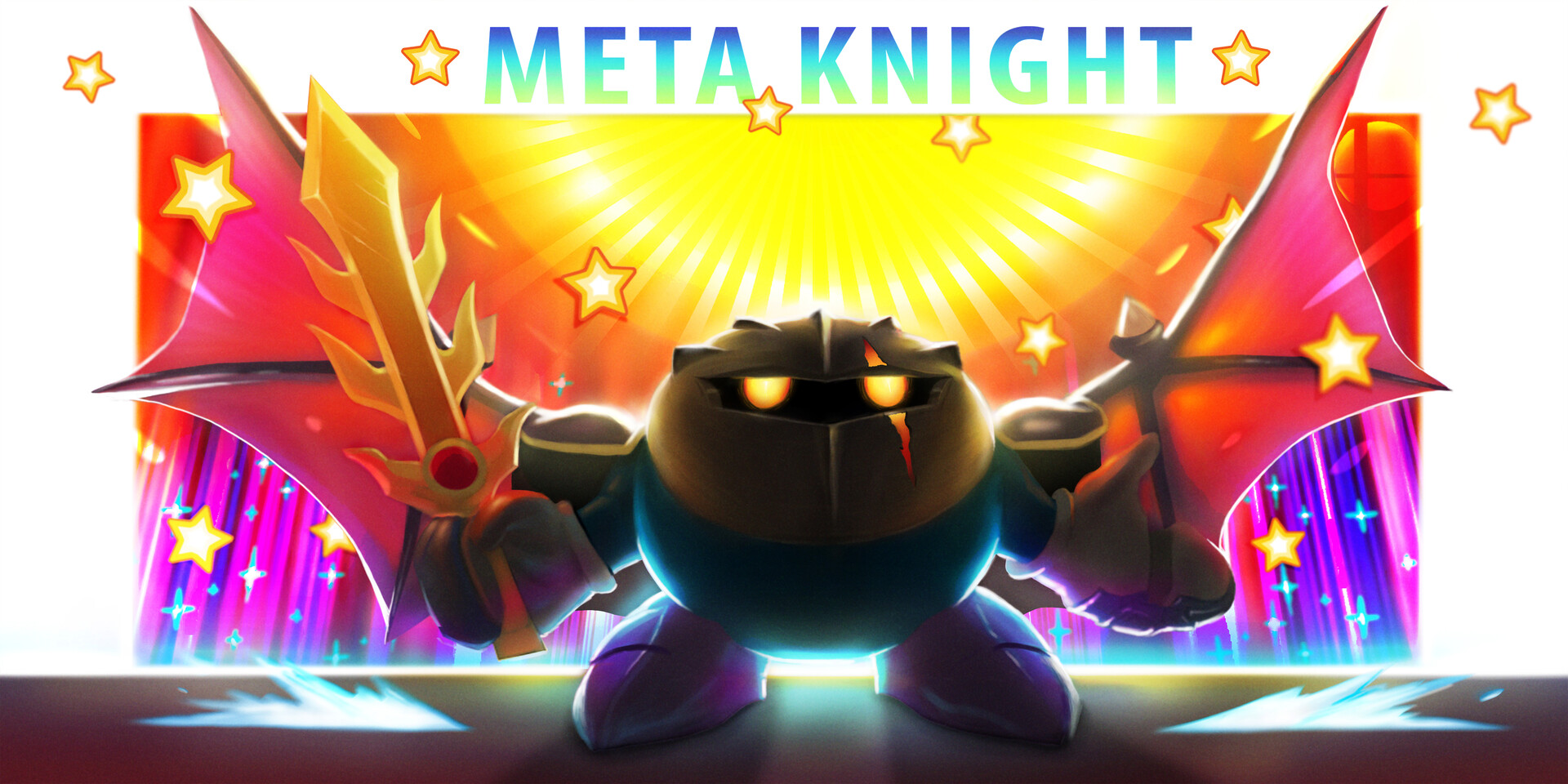 ArtStation - Meta Knight (Smash Bros. poster)