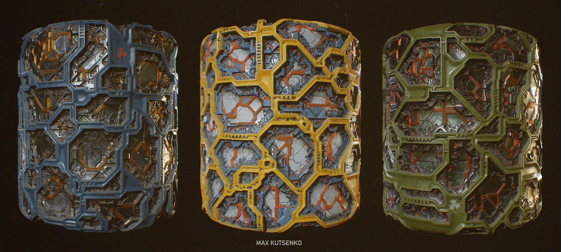 Max Kutsenko - Sci - Fi circuit panel