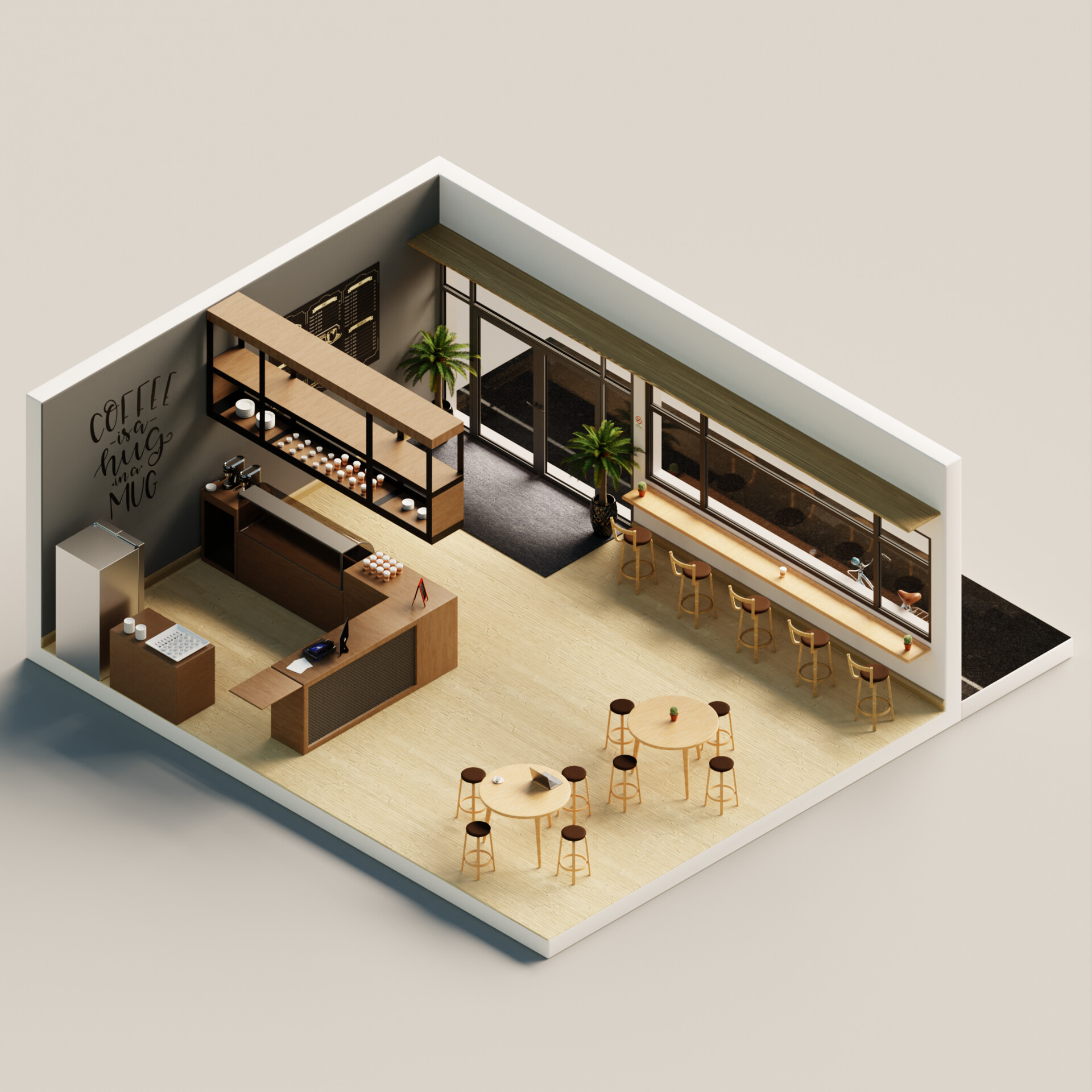 ArtStation - Isometric Cafè ☕