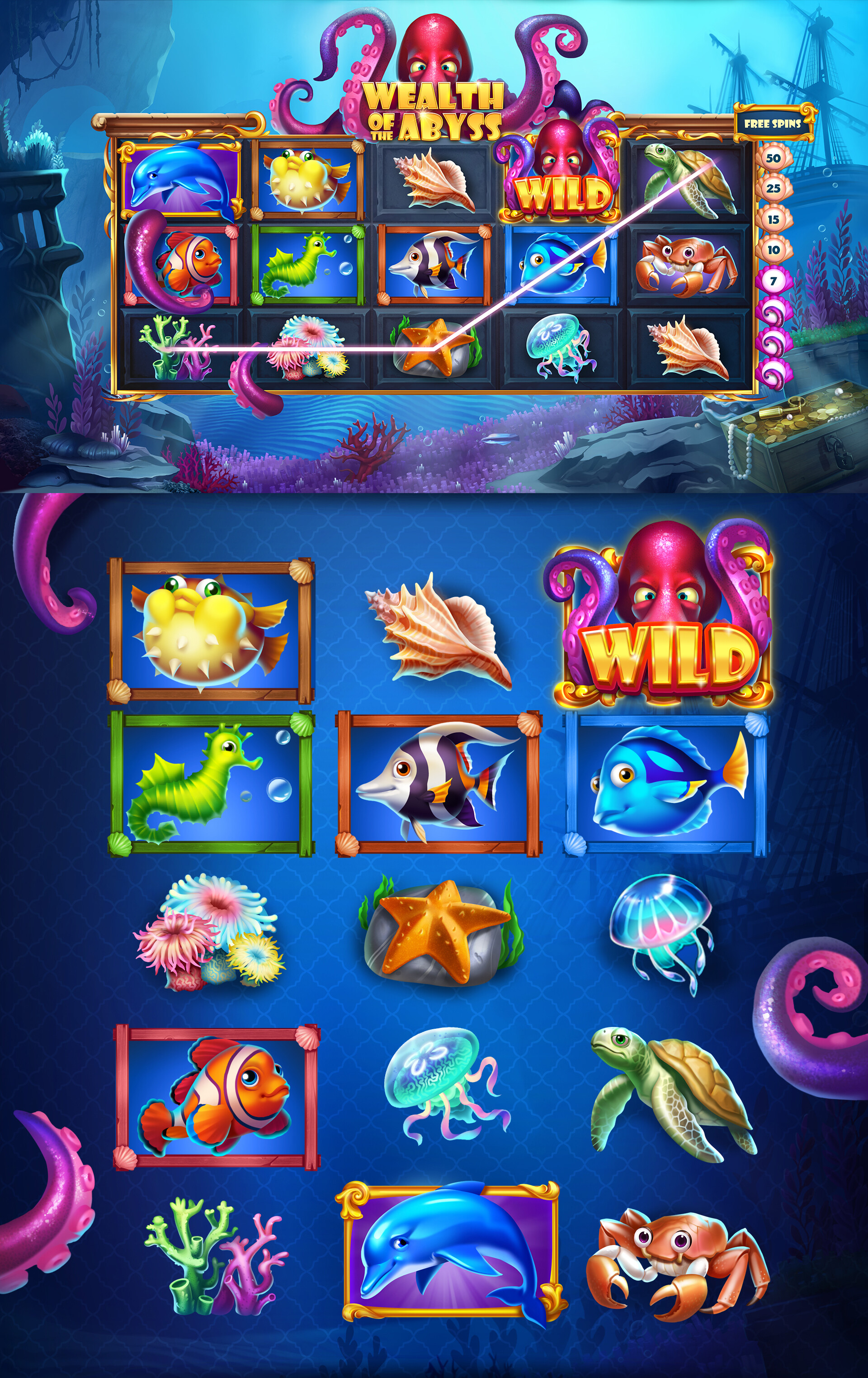 RetroStyle Games - Slot Machine - Backgrounds and Icons for Fun Spin