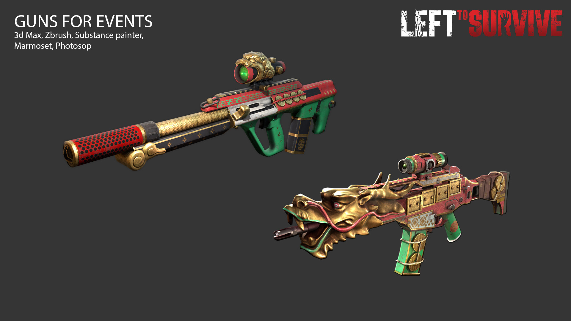 ArtStation - Left to Survive weapons