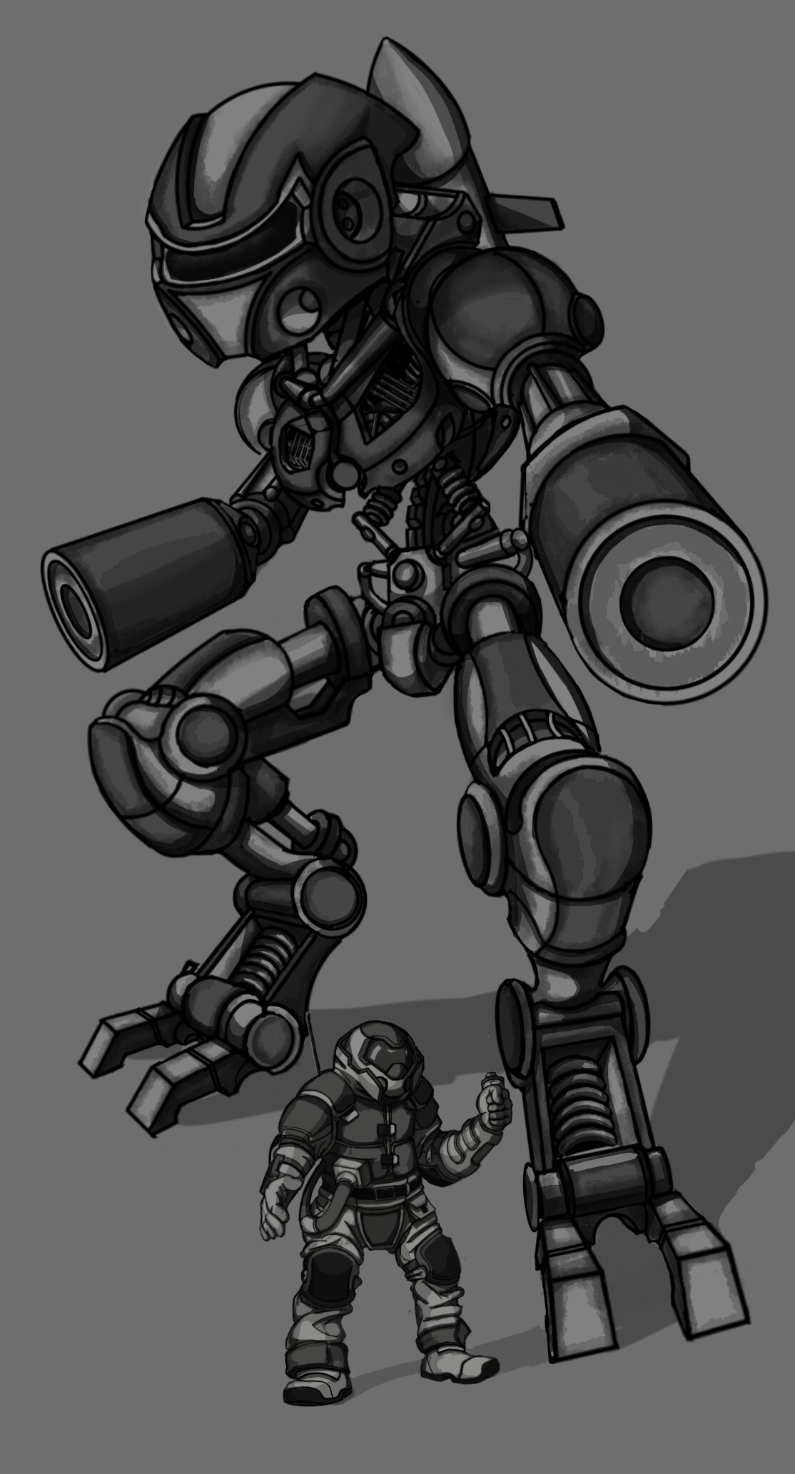 ArtStation - Project 《Boxers》2d concept character《BomberMan Tank Mashina