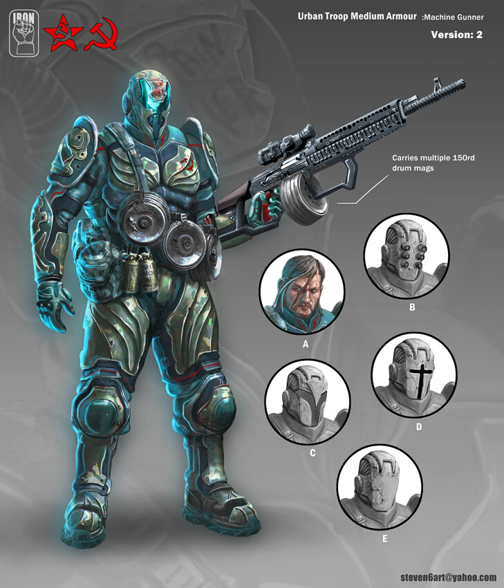 ArtStation - Iron, urban trooper concept V2 circa 2012