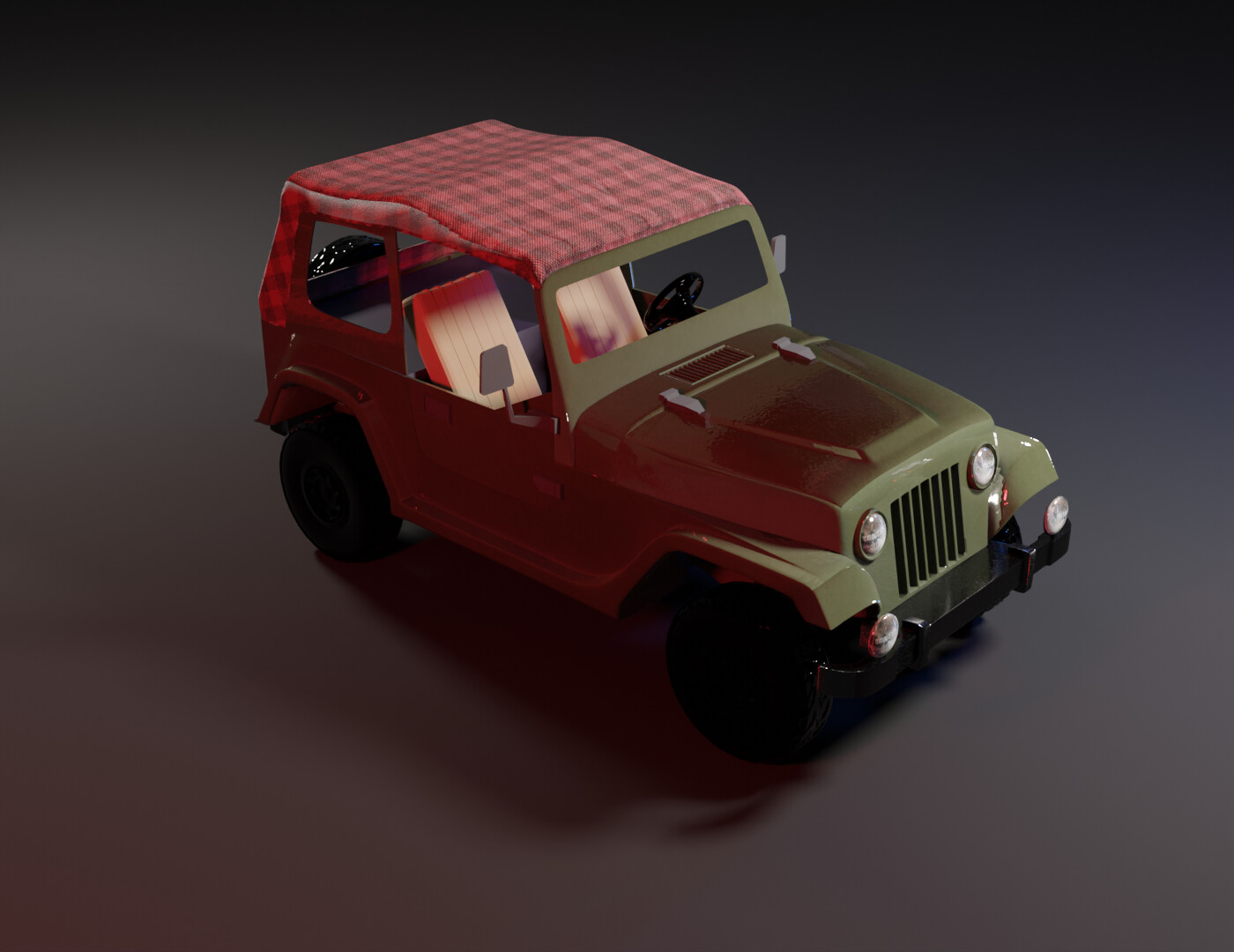 ArtStation - Model of a Jeep Wrangler model