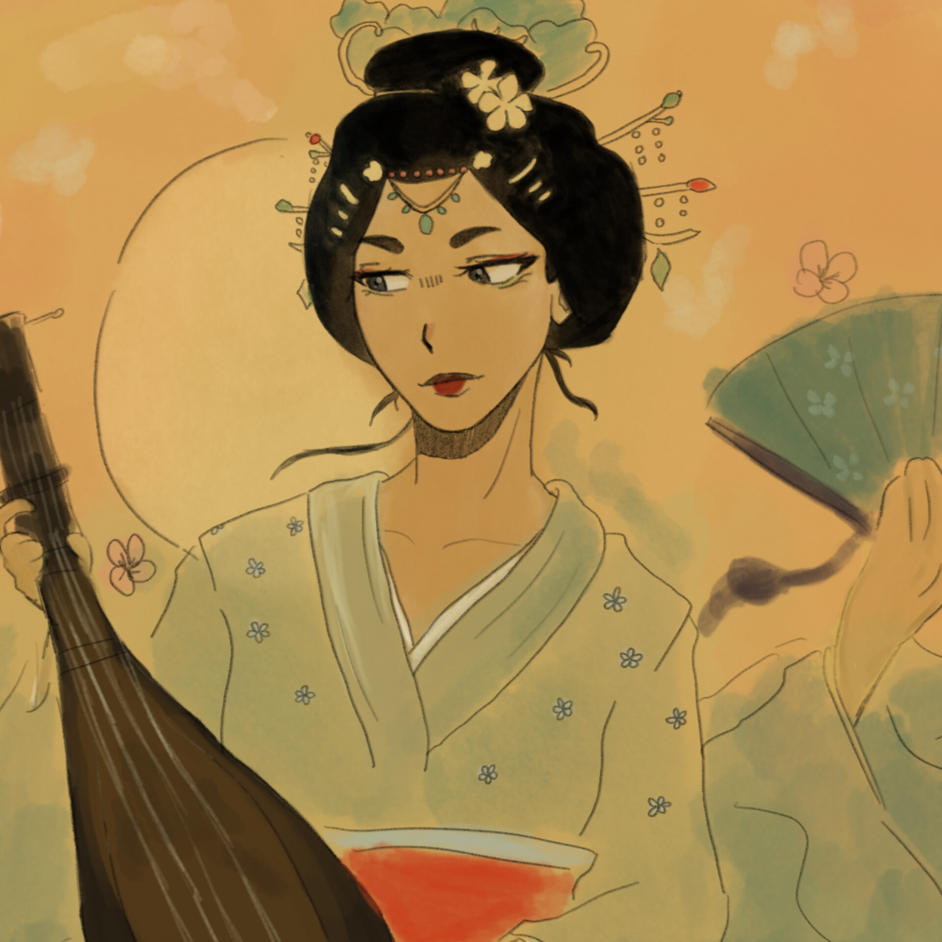 ArtStation - Benzaiten (Benten) Shinto Goddess of Music & Luck