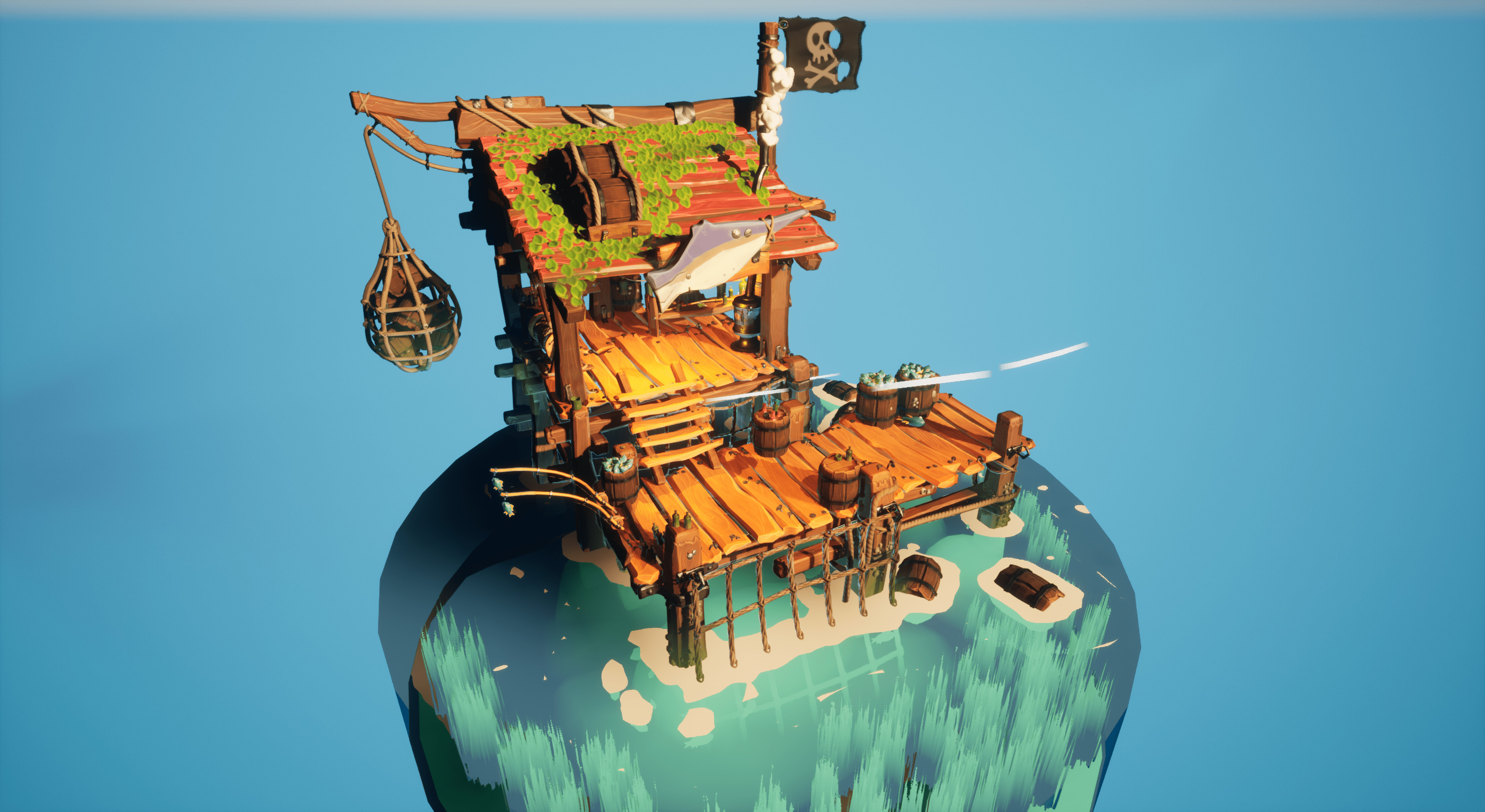 William Kitchen - Stylized Fishing Dock Diorama