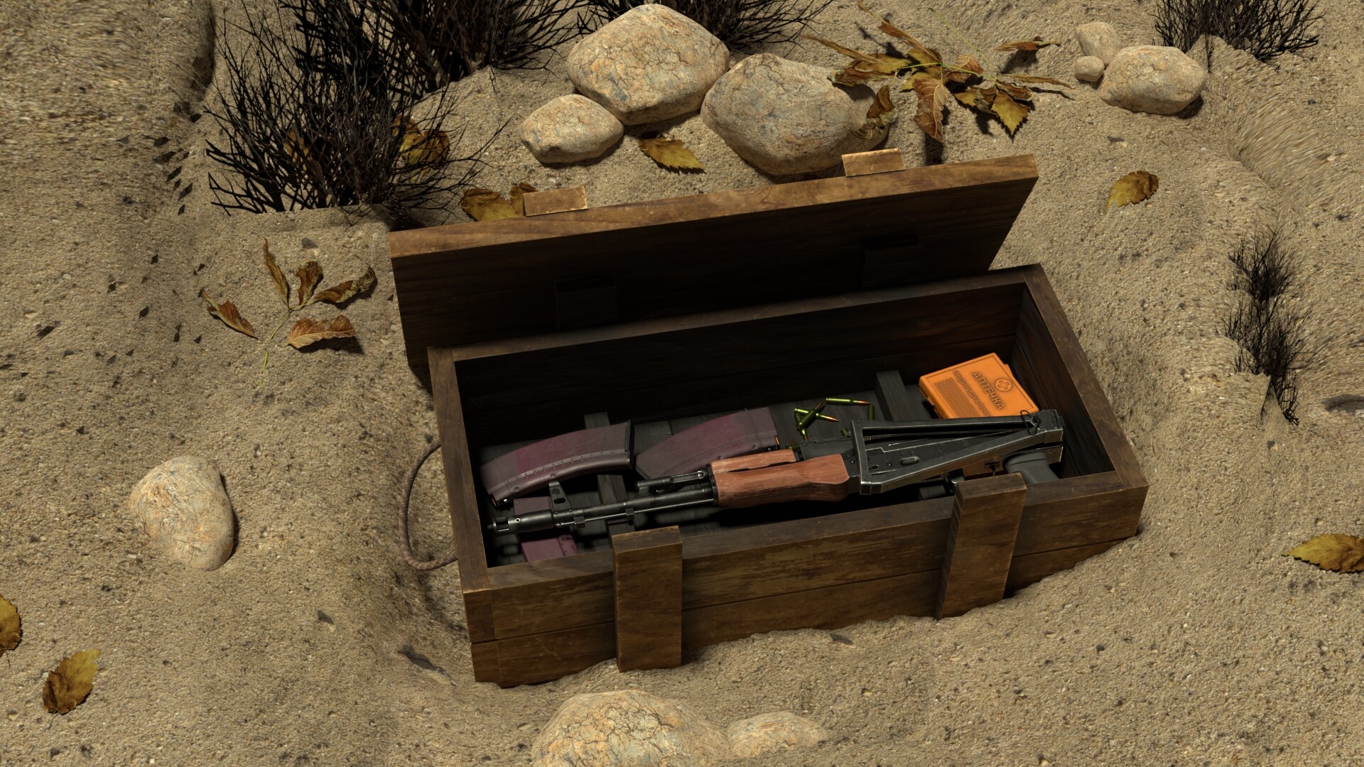 ArtStation - "Hiding place in the ground" - Post-Apocalypse Game ...