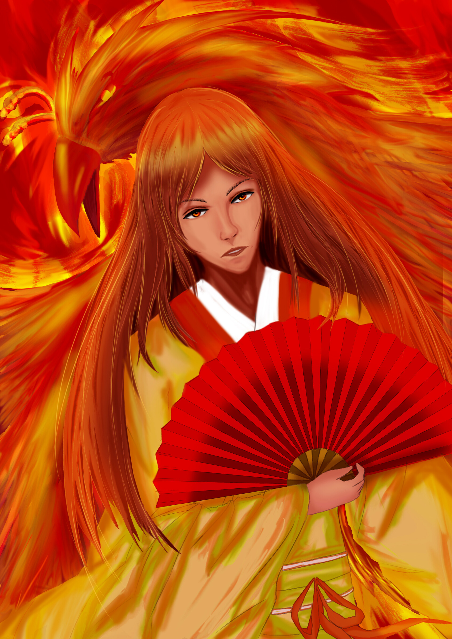 ArtStation - Character with Phoenix Theme