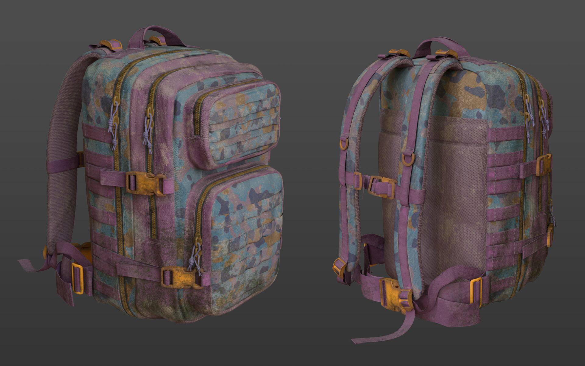 ArtStation - 3D army Backpack
