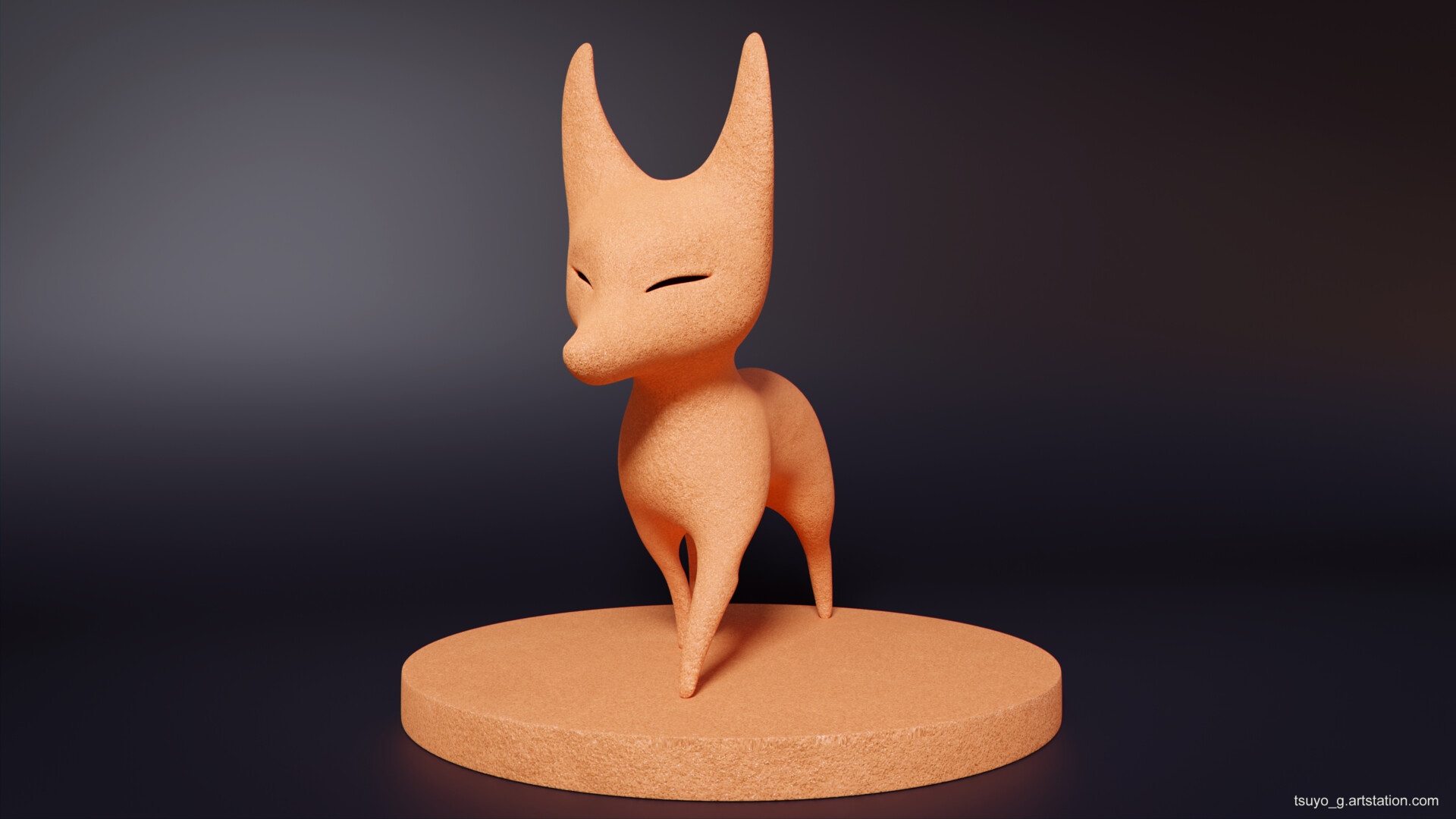 ArtStation - Desert Fox Statue