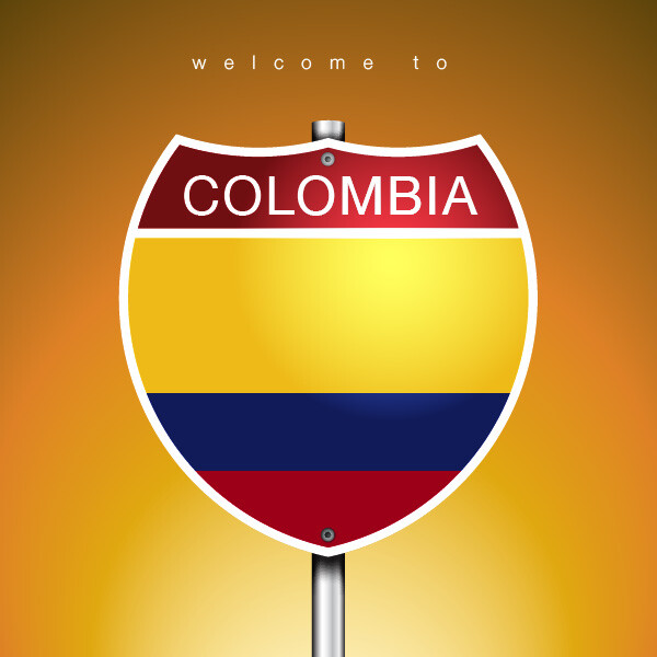 ArtStation - 20 ICON The City Label & Map of COLOMBIA In American Signs ...