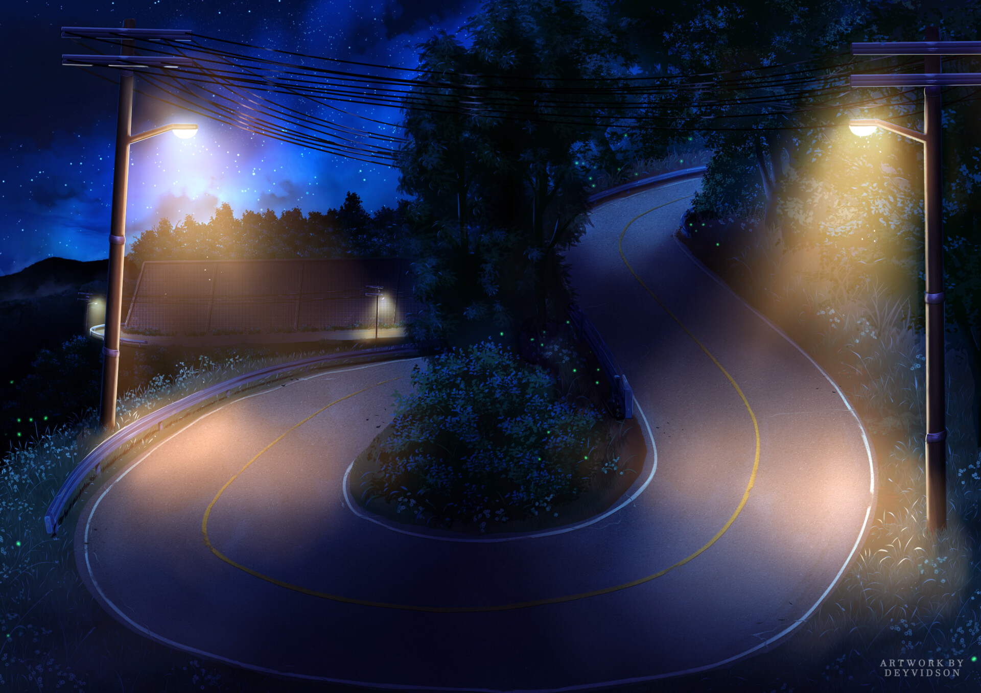 ArtStation - Road Night