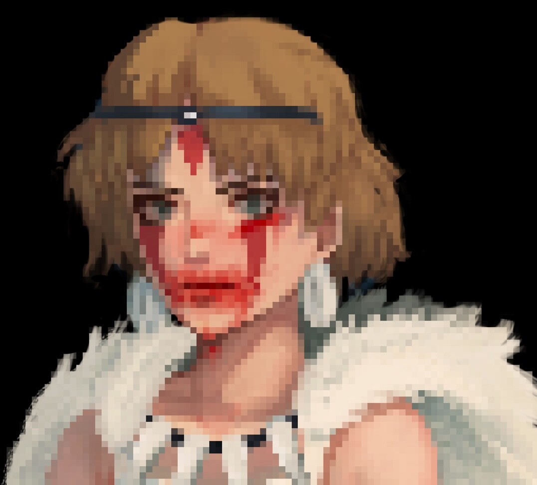 ArtStation - Princess Mononoke Pixelart