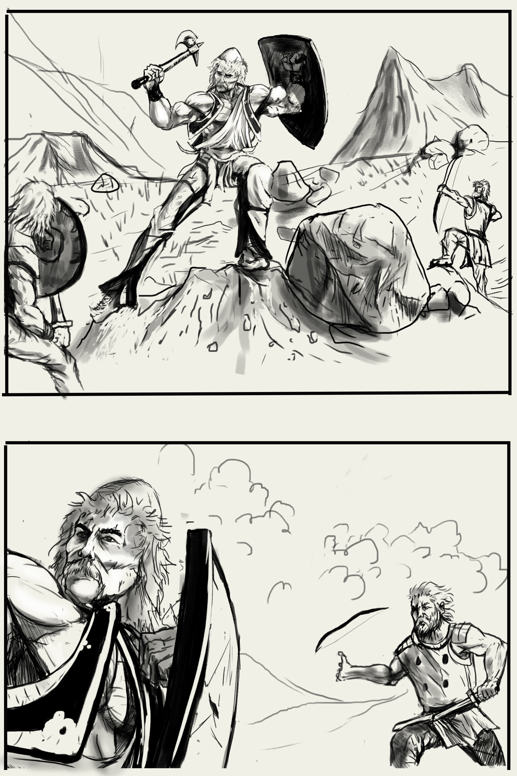 ArtStation - comic panel sketch