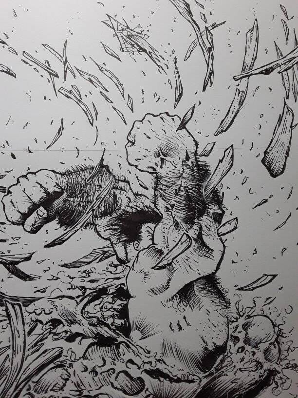 ArtStation - Sam Kieth - Hulk Study of India ink