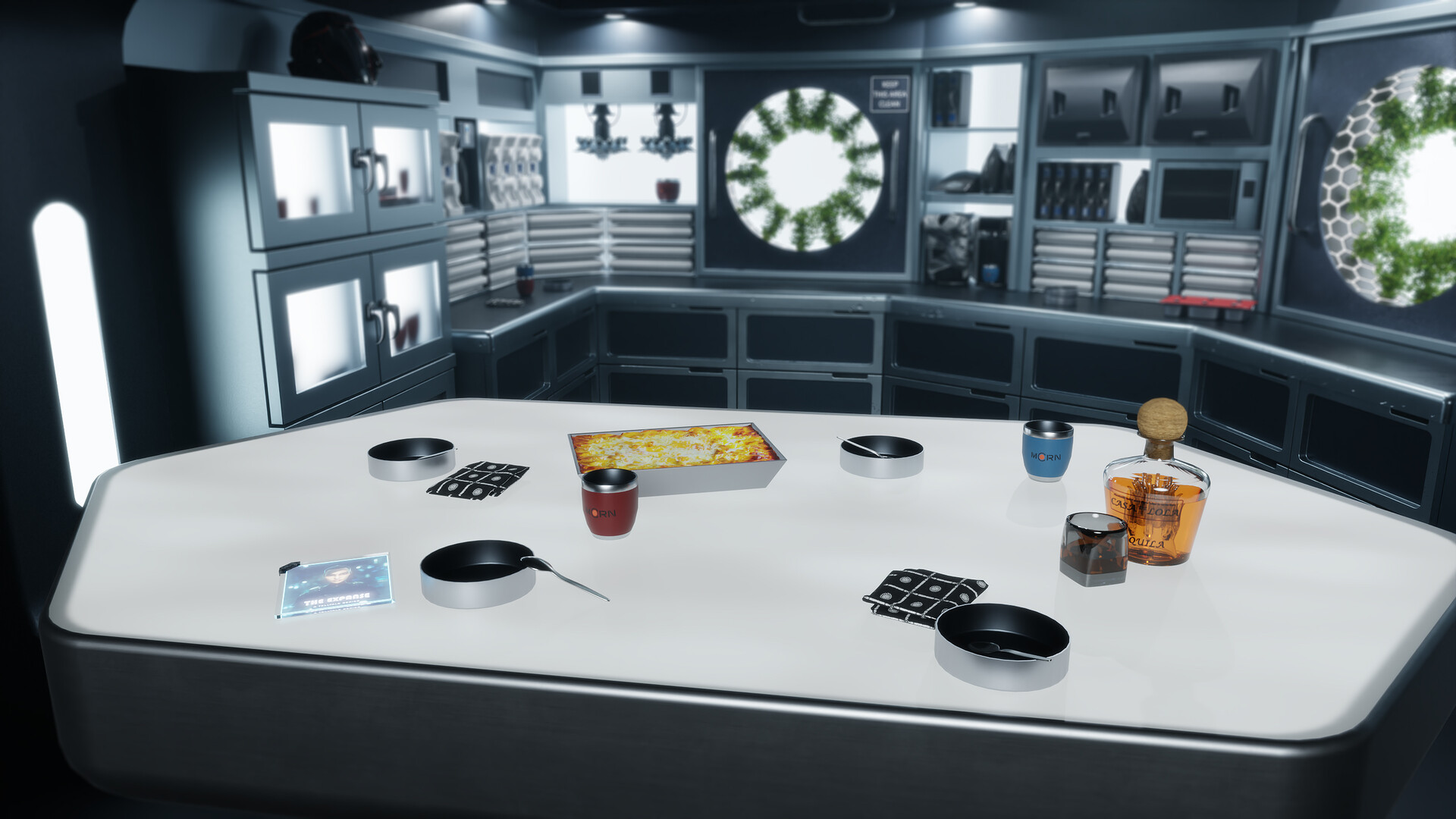 ArtStation - Realistic 3D Environment - The Expanse, Rocinante kitchen ...