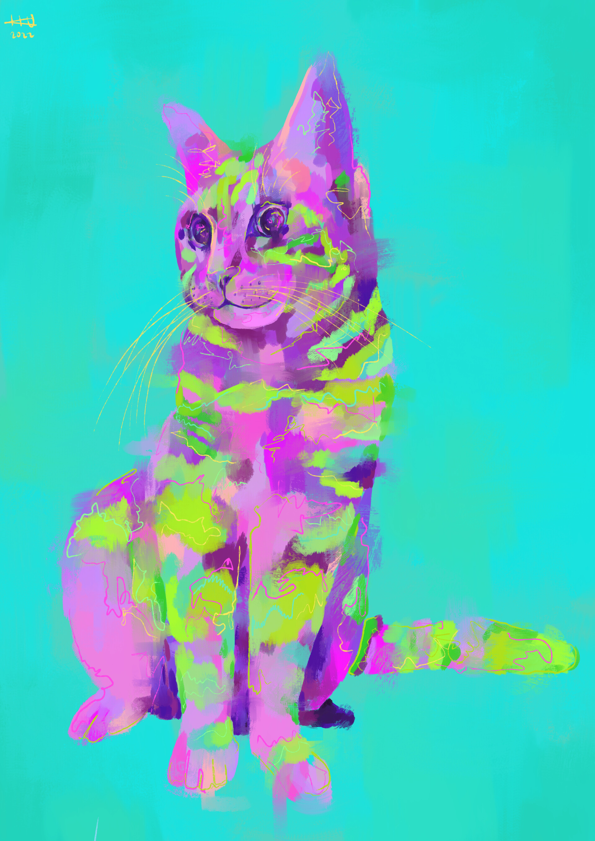 ArtStation - Sour Sweets Cat