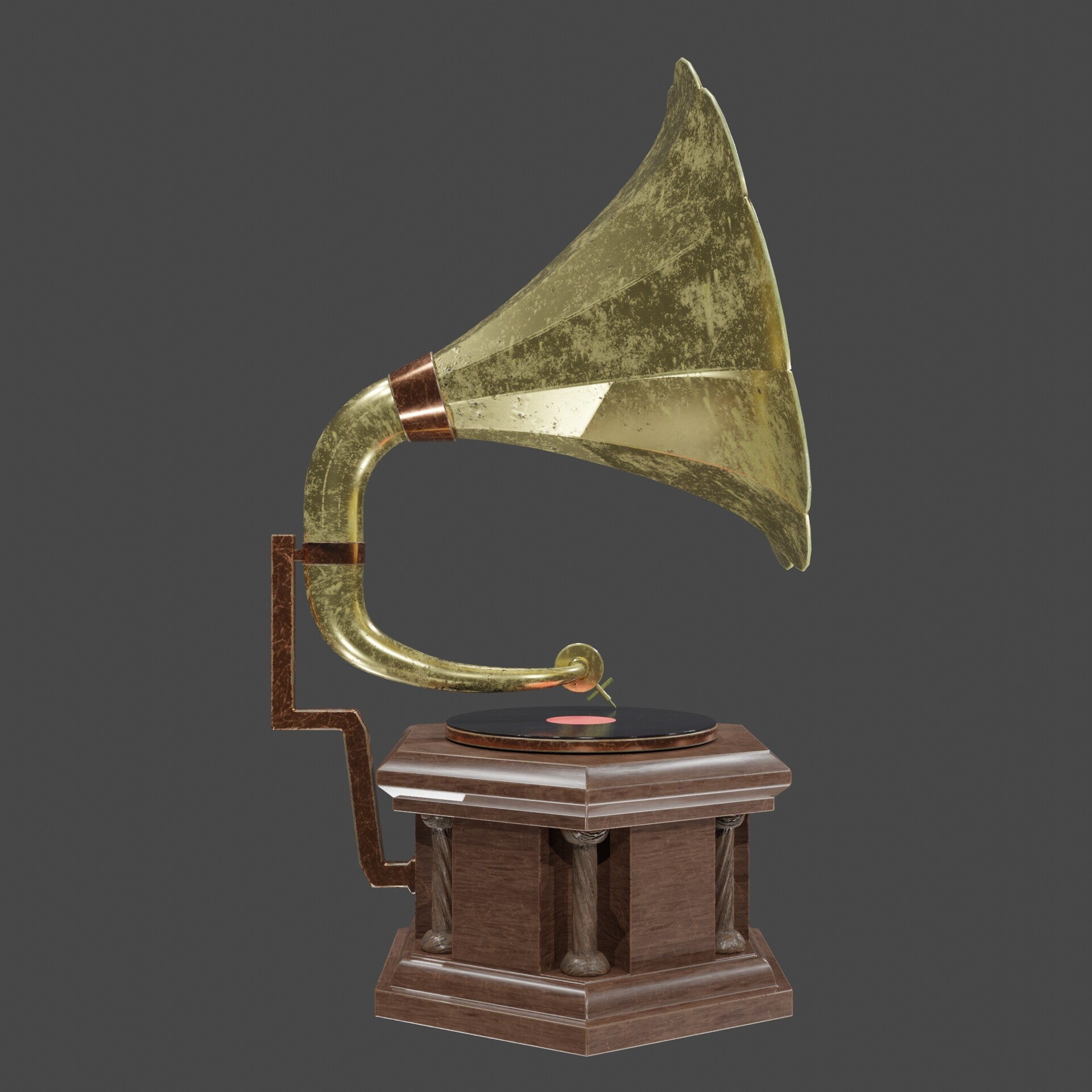 ArtStation - Low Poly Gramophone Prop