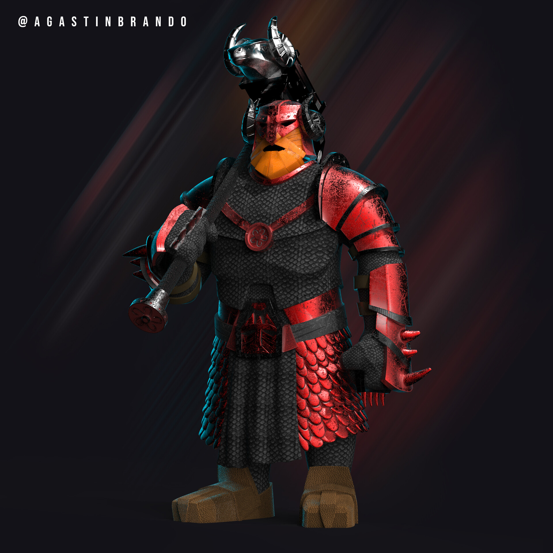 ArtStation - 3D character warrior model