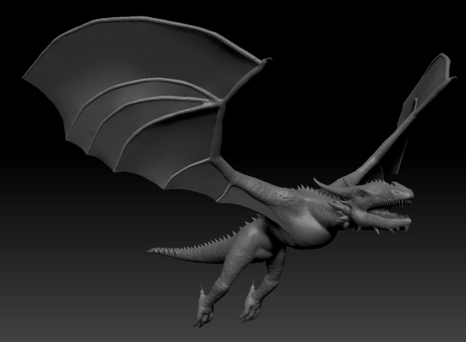 ArtStation - Personal Project: Dragon sculpt